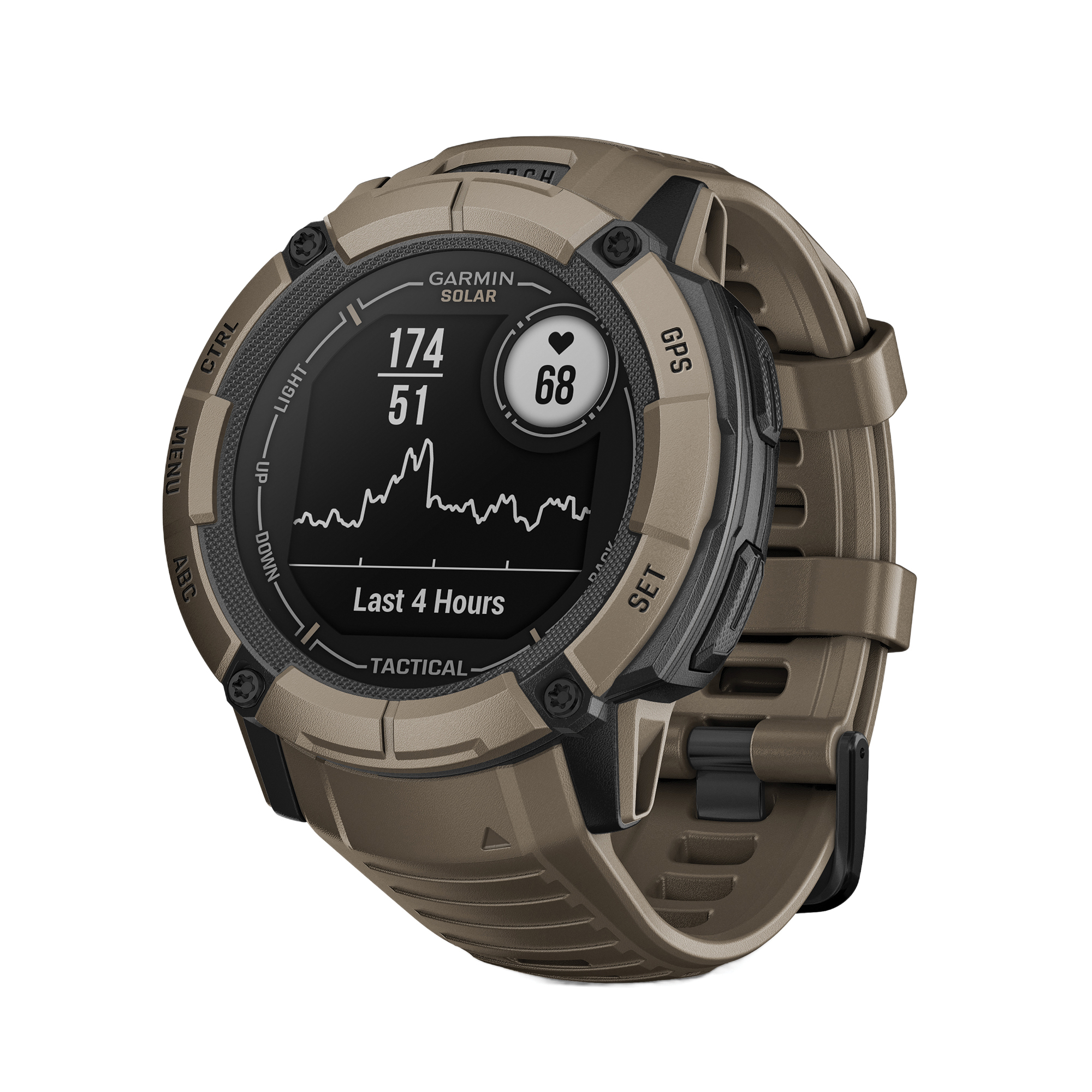 Garmin Instinct 2X Solar Tactical Edition 50-mm Smartwatch with Coyote ...