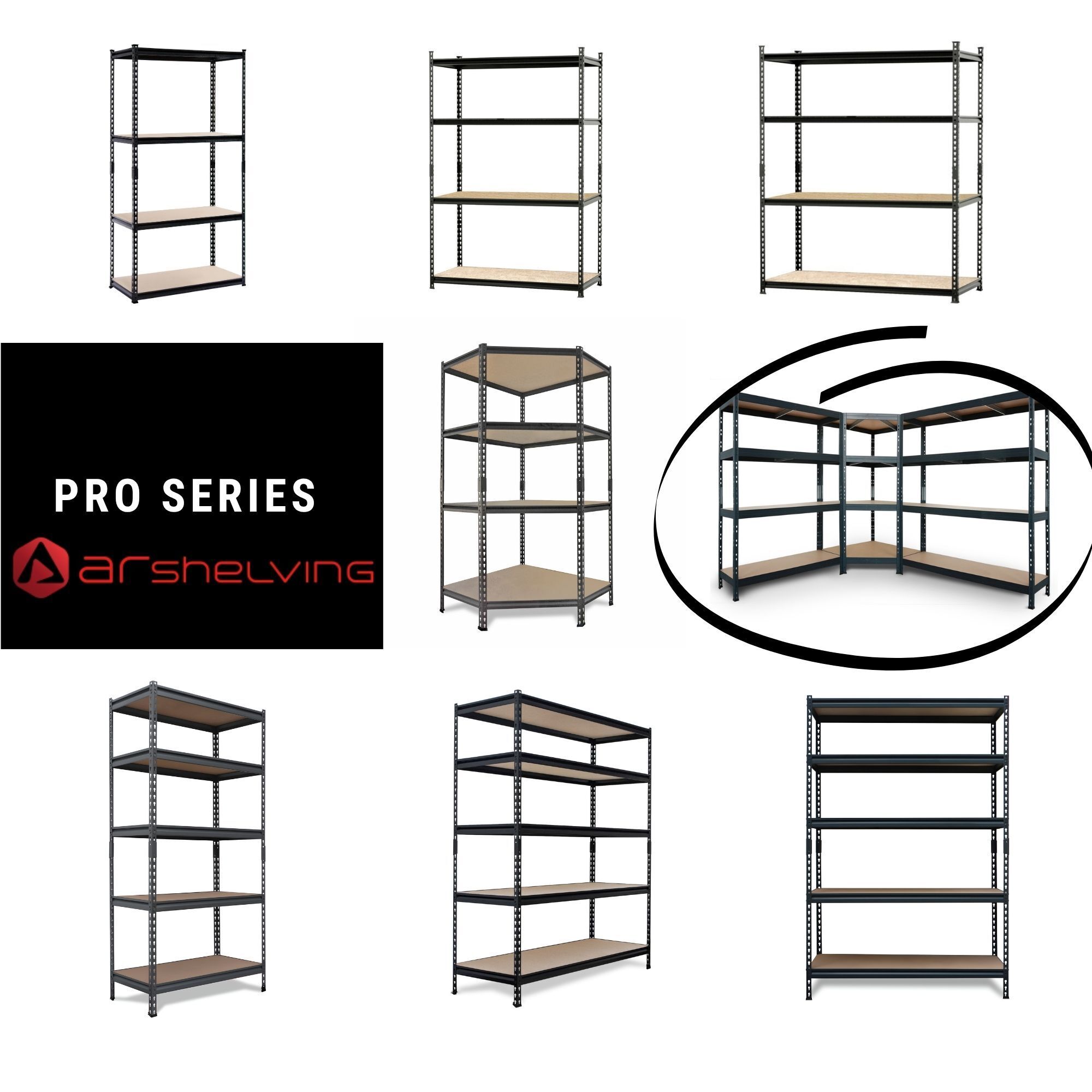 Pro Series 5-Tier Steel Garage Storage Shelving Unit in Matte Black ...
