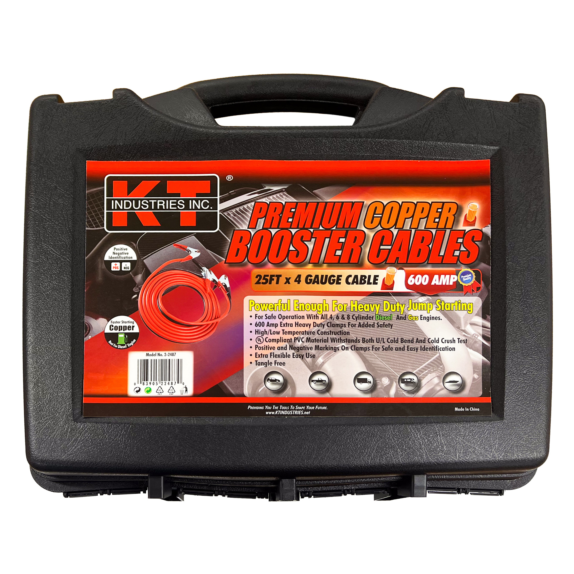 25' 4 GAUGE COPPER BOOSTER CABLE | Northern Tool