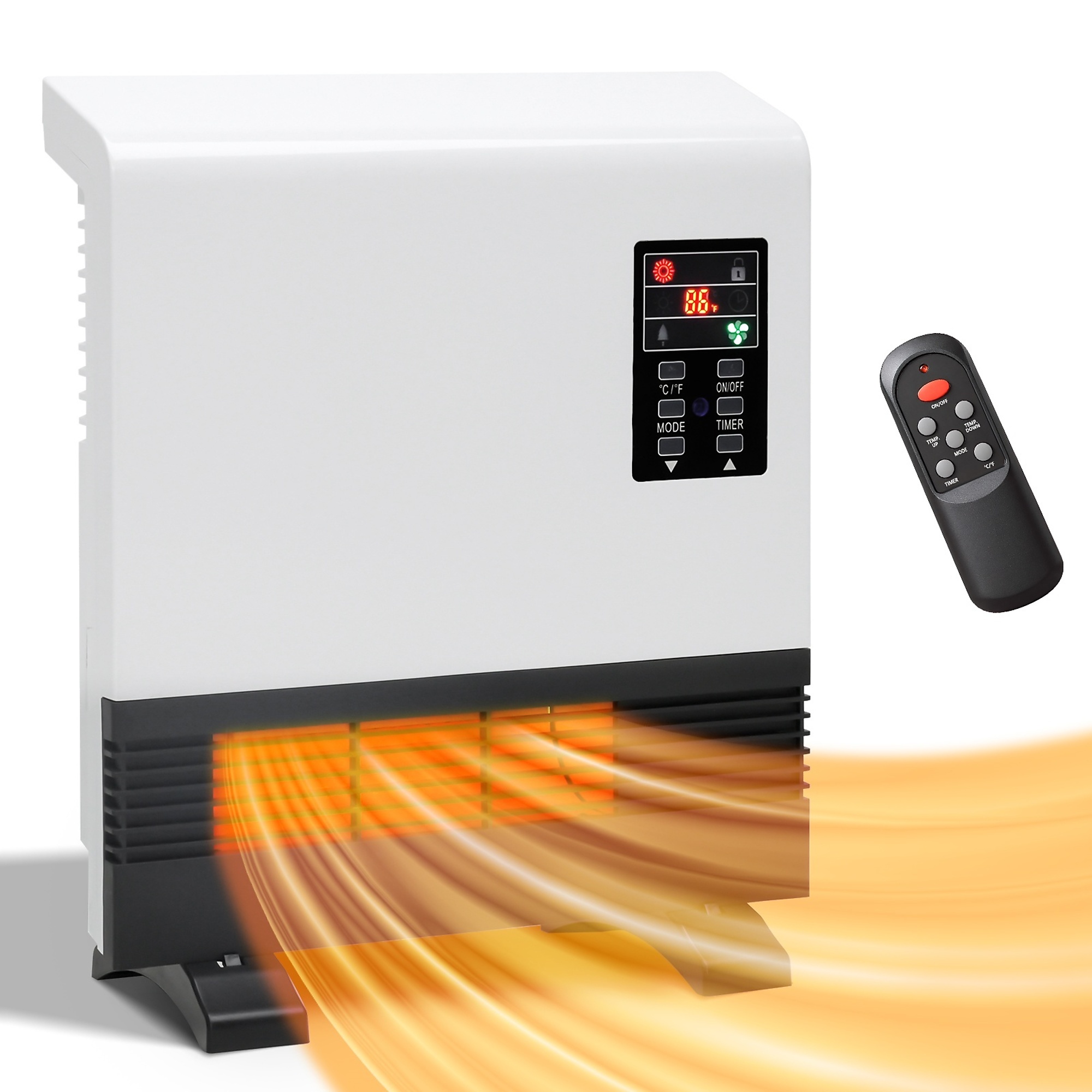 EdenDirect Bathroom Safe Fan Heater — 1500W, Adjustable Thermostat ...