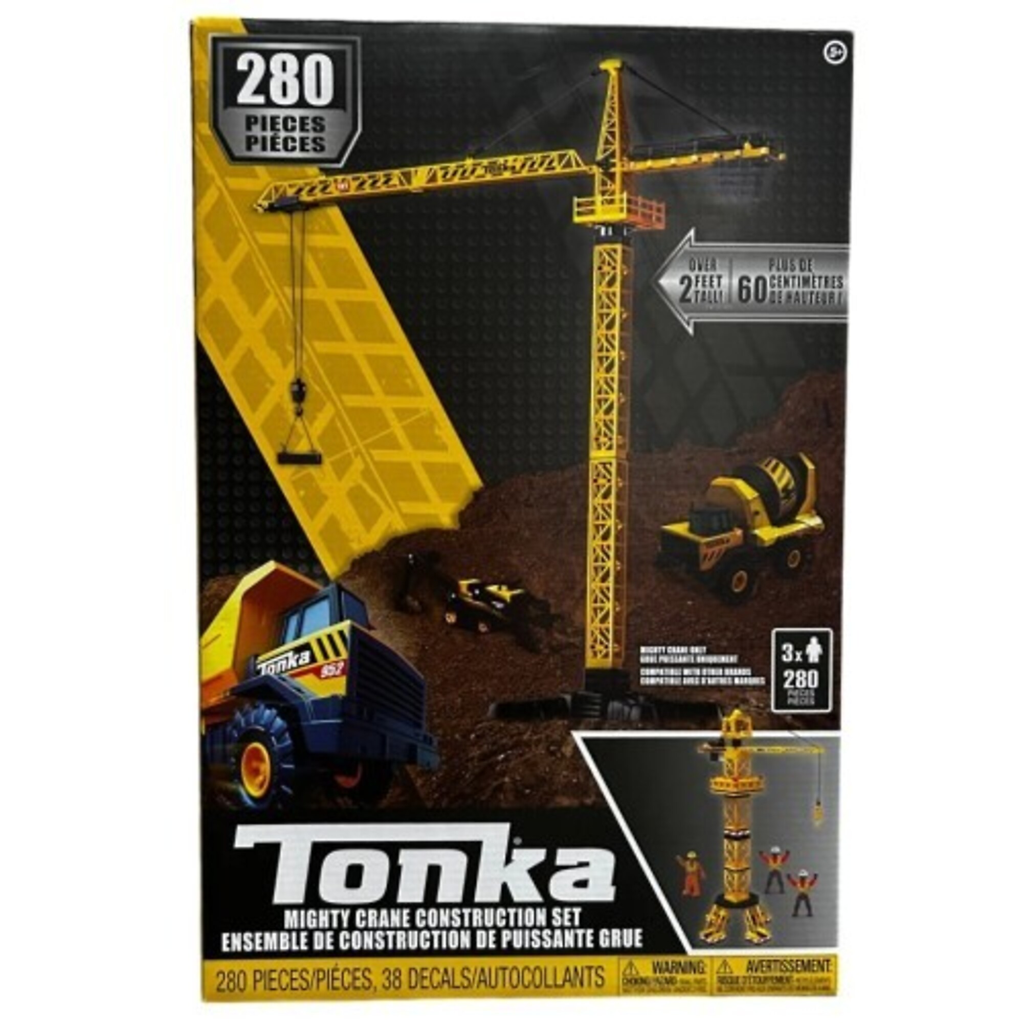 Tonka 280-Pc. Construction Sets, Tower Crane or Dump Truck, Model ...