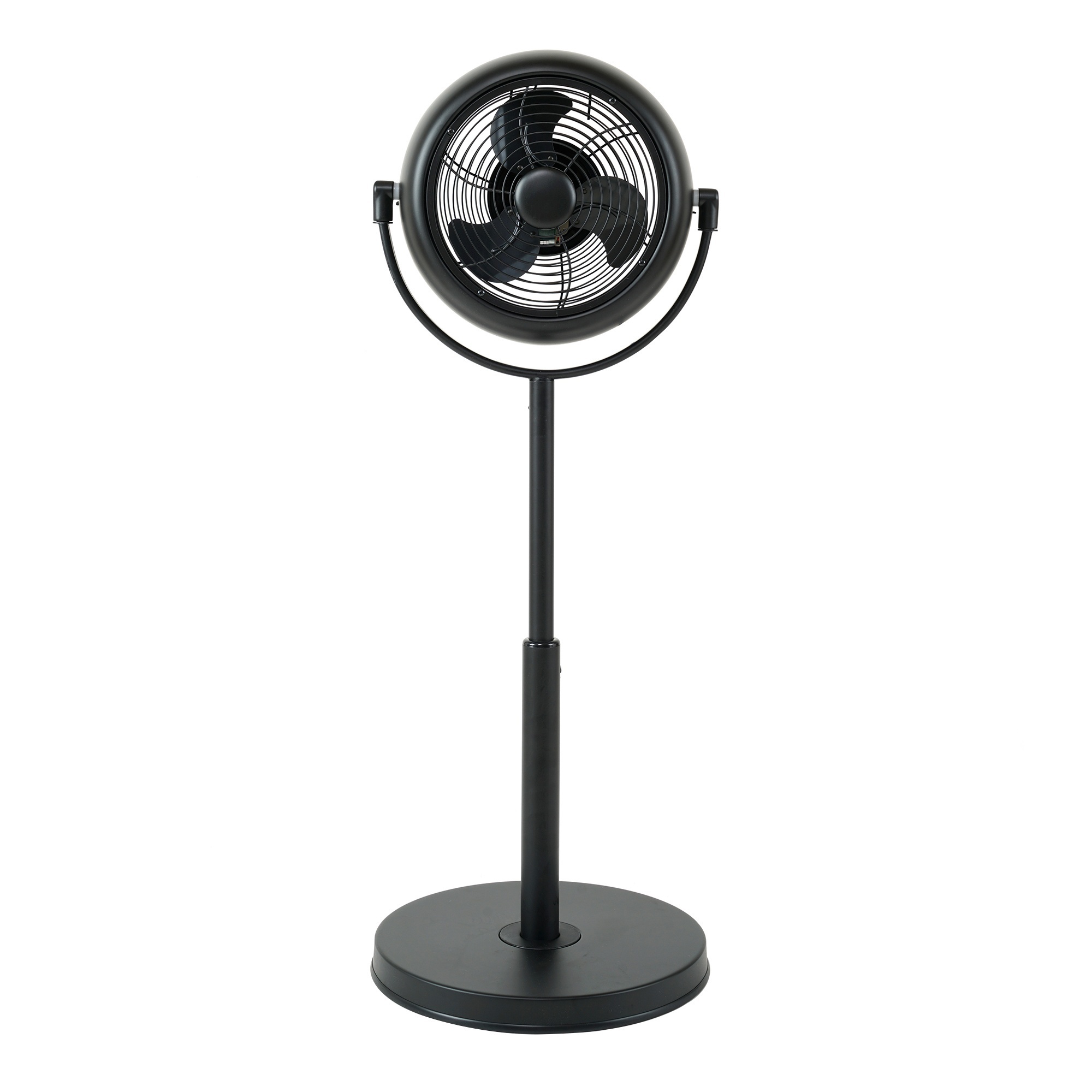 7 in. 3 Speed Adjustable Height Oscillating Industrial Black Retro ...