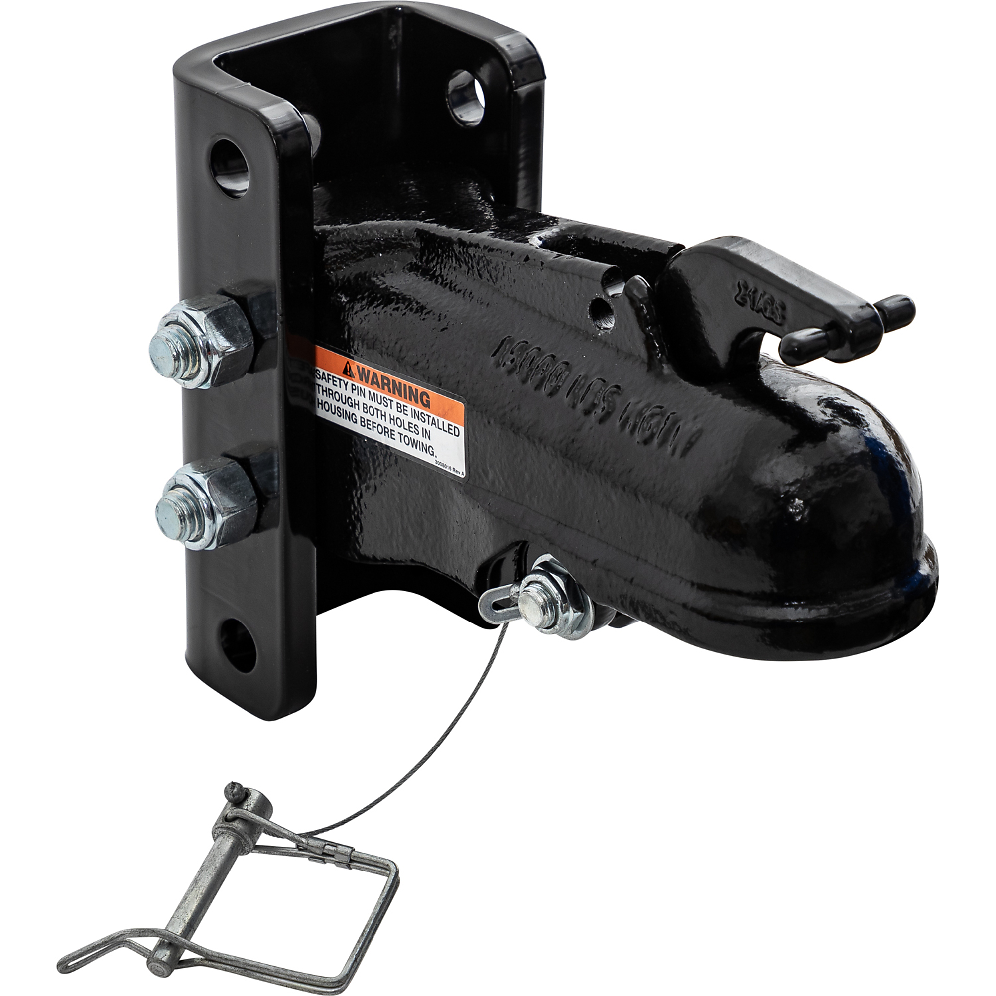 Buyers Products 2-5/16 in black powder coated towing coupler, w/ 3 ...