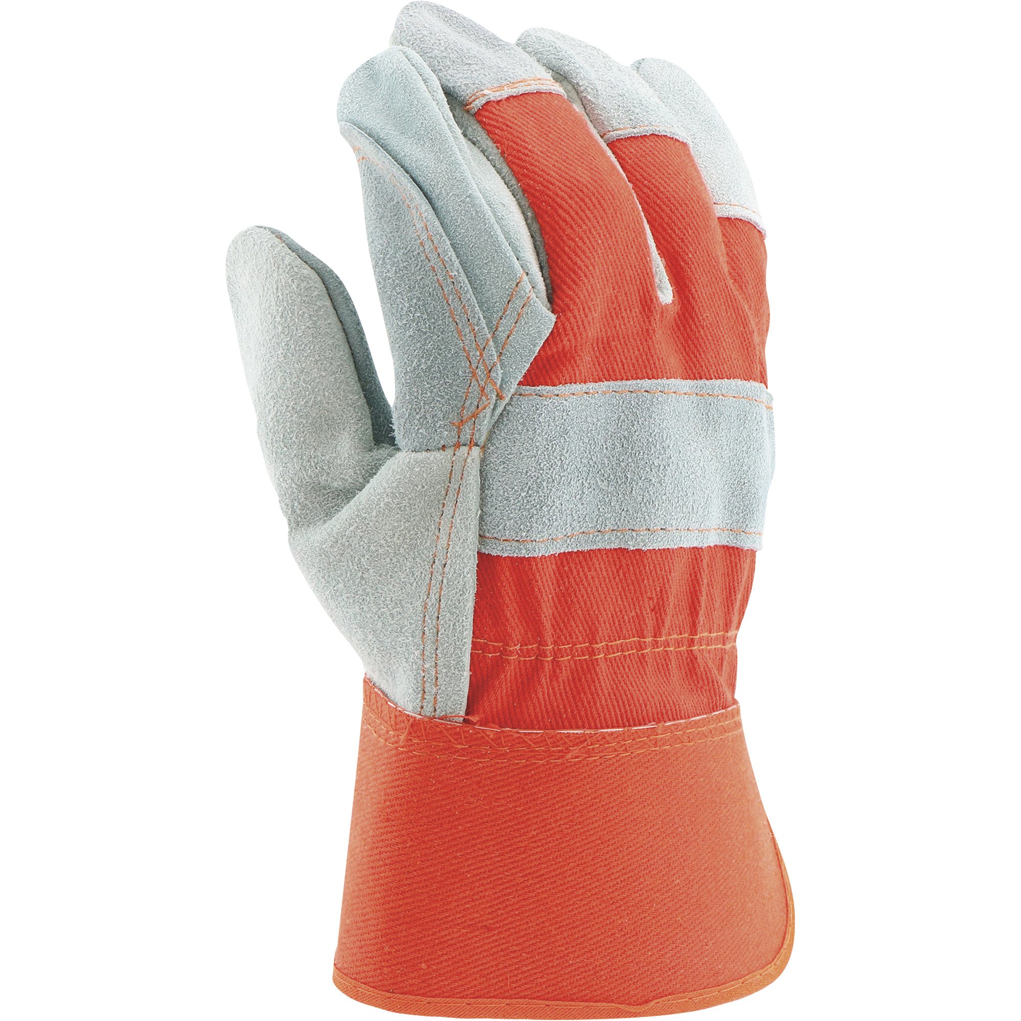 West Chester Protective Gear Men's Double-Leather Palm Work Gloves with ...