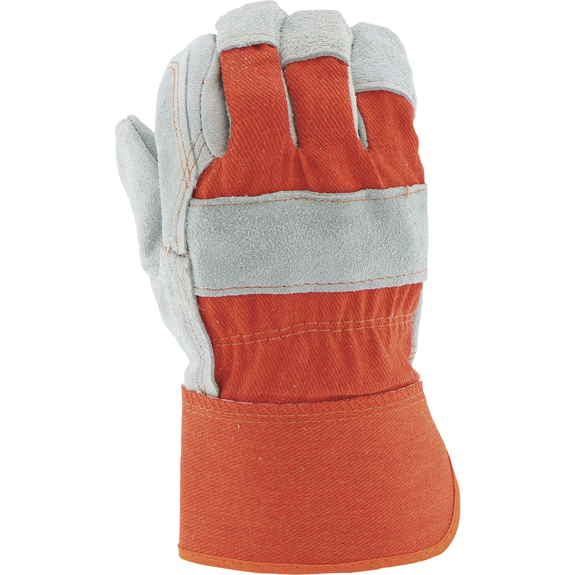 West Chester Protective Gear Men's Double-Leather Palm Work Gloves with ...