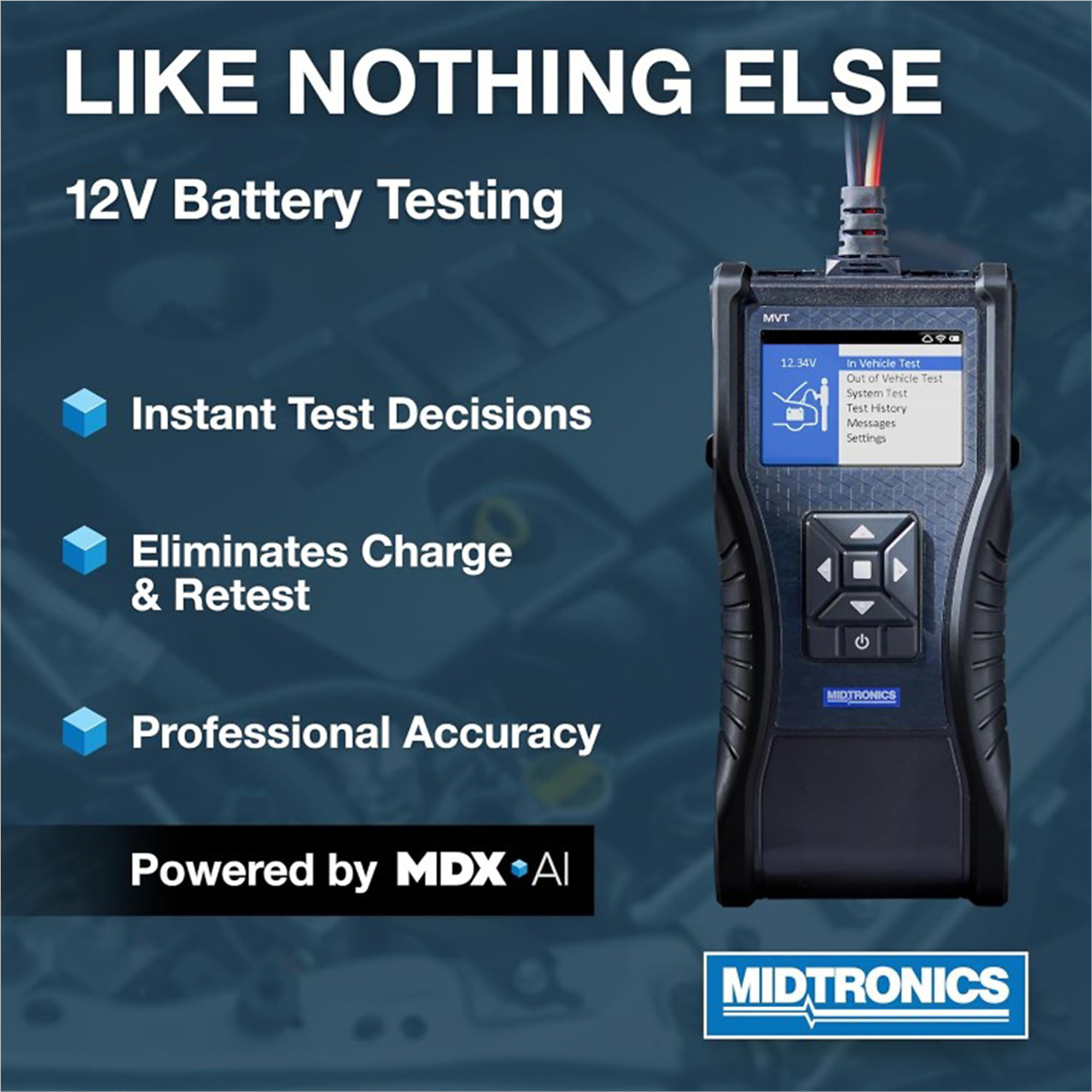 Midtronics Battery and Electrical System Analyzer- MDX-AI- 30 foot ...