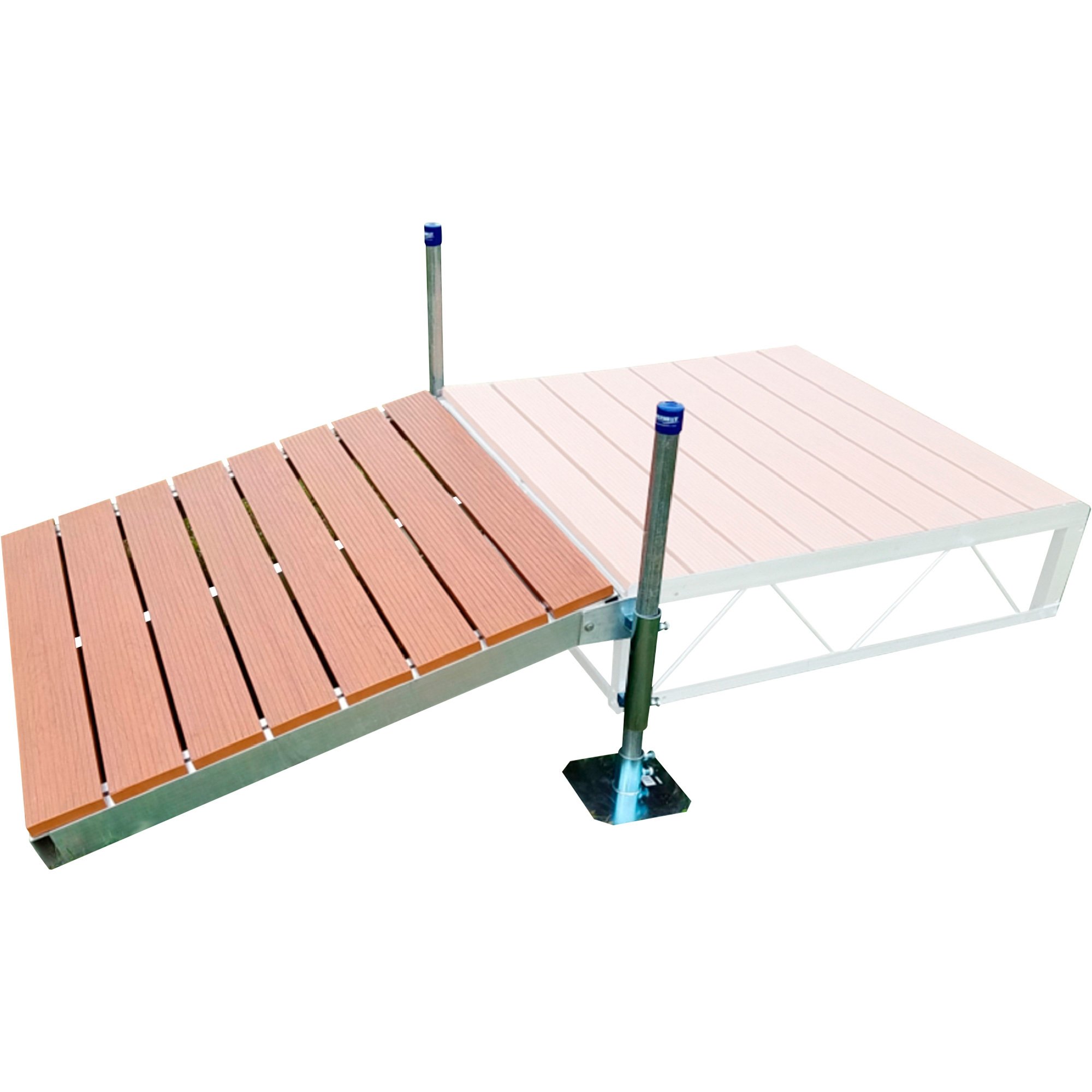 Patriot Docks 4ft. x 4ft. Universal Shore Ramp Kit — Brown Aluminum ...