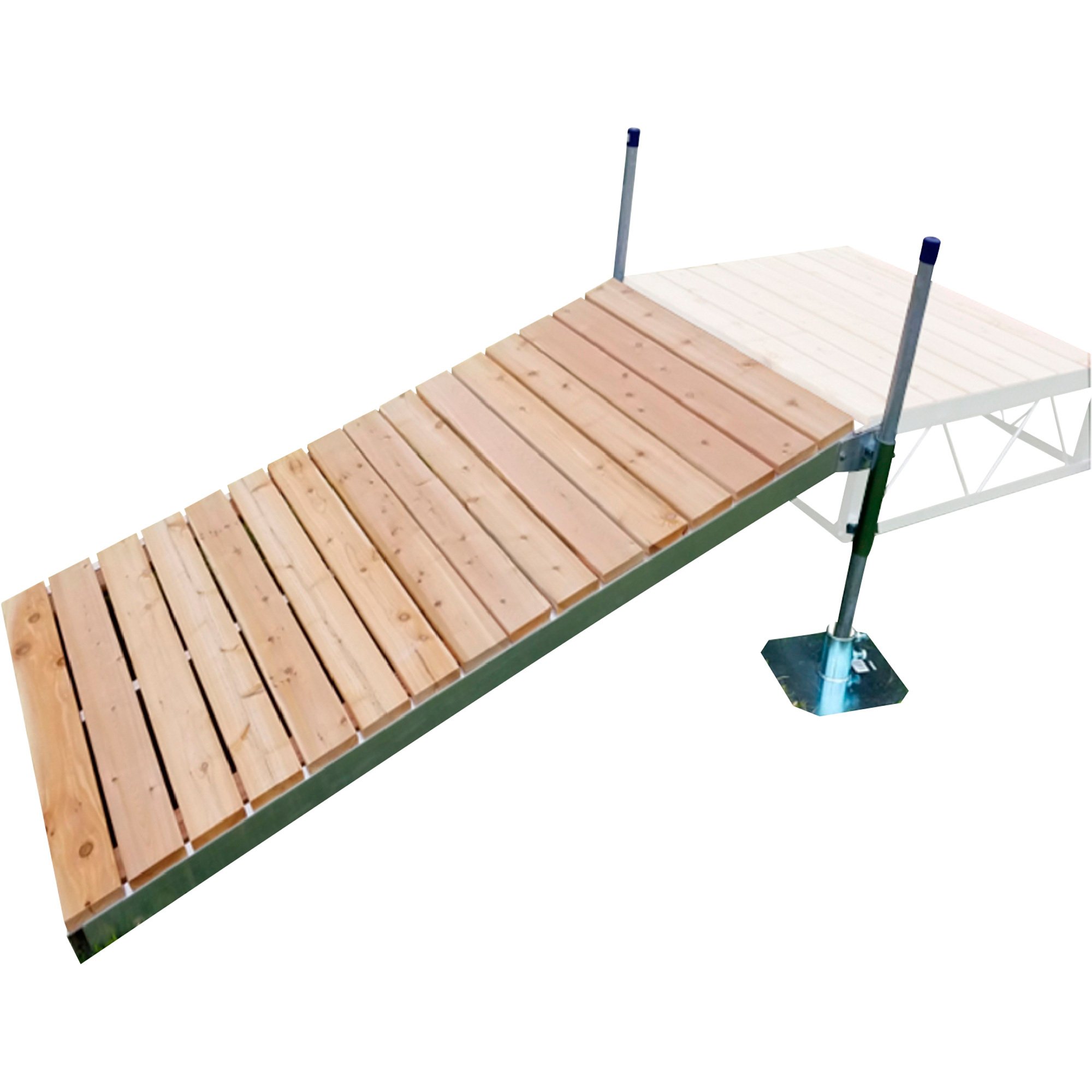 Patriot Docks 4ft. x 8ft. Universal Shore Ramp Kit — Cedar Deck Panel ...