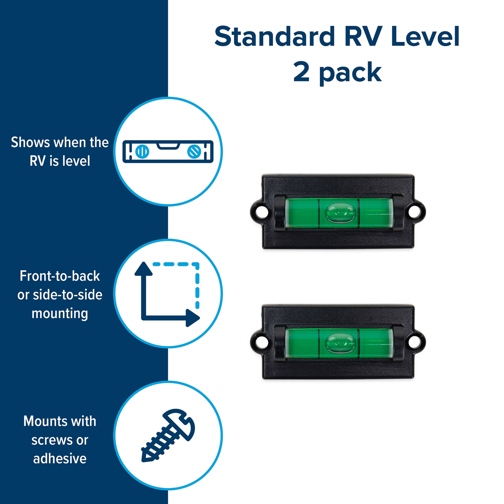 Camco Standard Bubble Level — RV Bubble Levelers for Travel Trailer ...