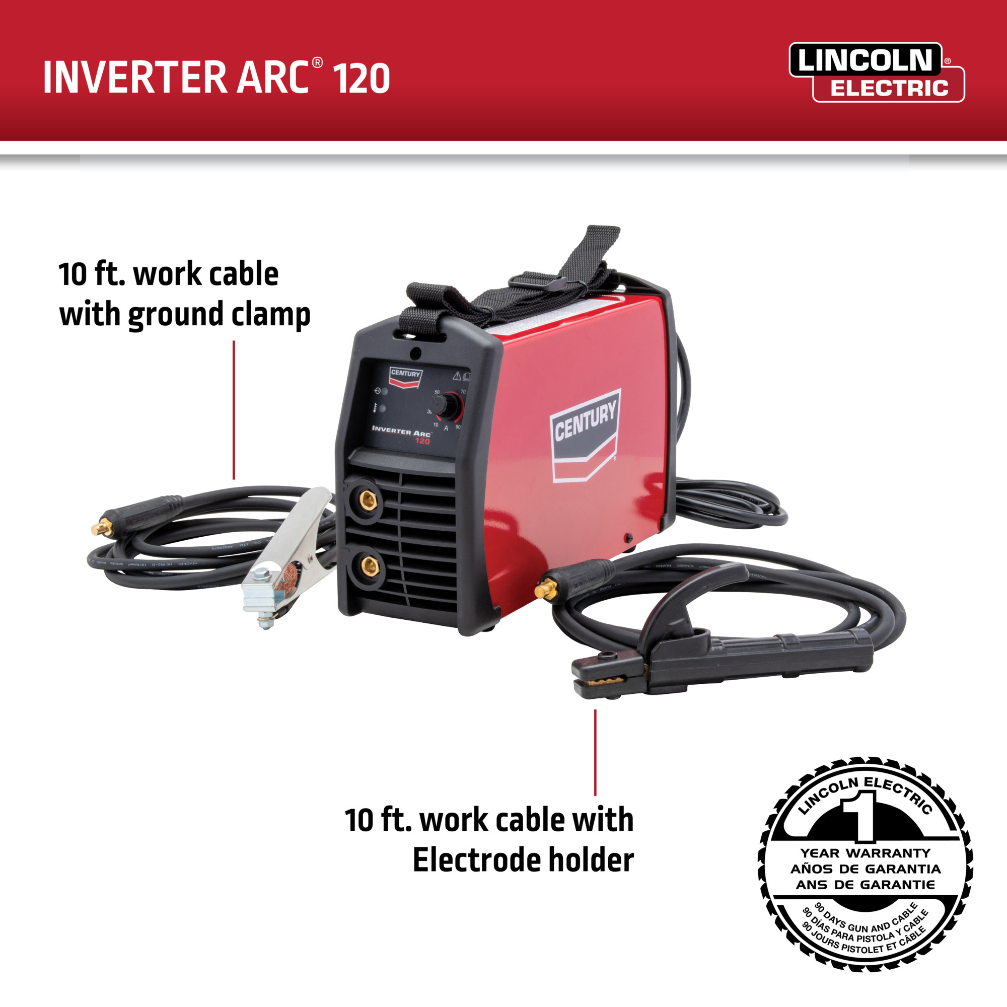Century by Lincoln Electric Inverter Arc 120 DC Arc Welder, Inverter ...