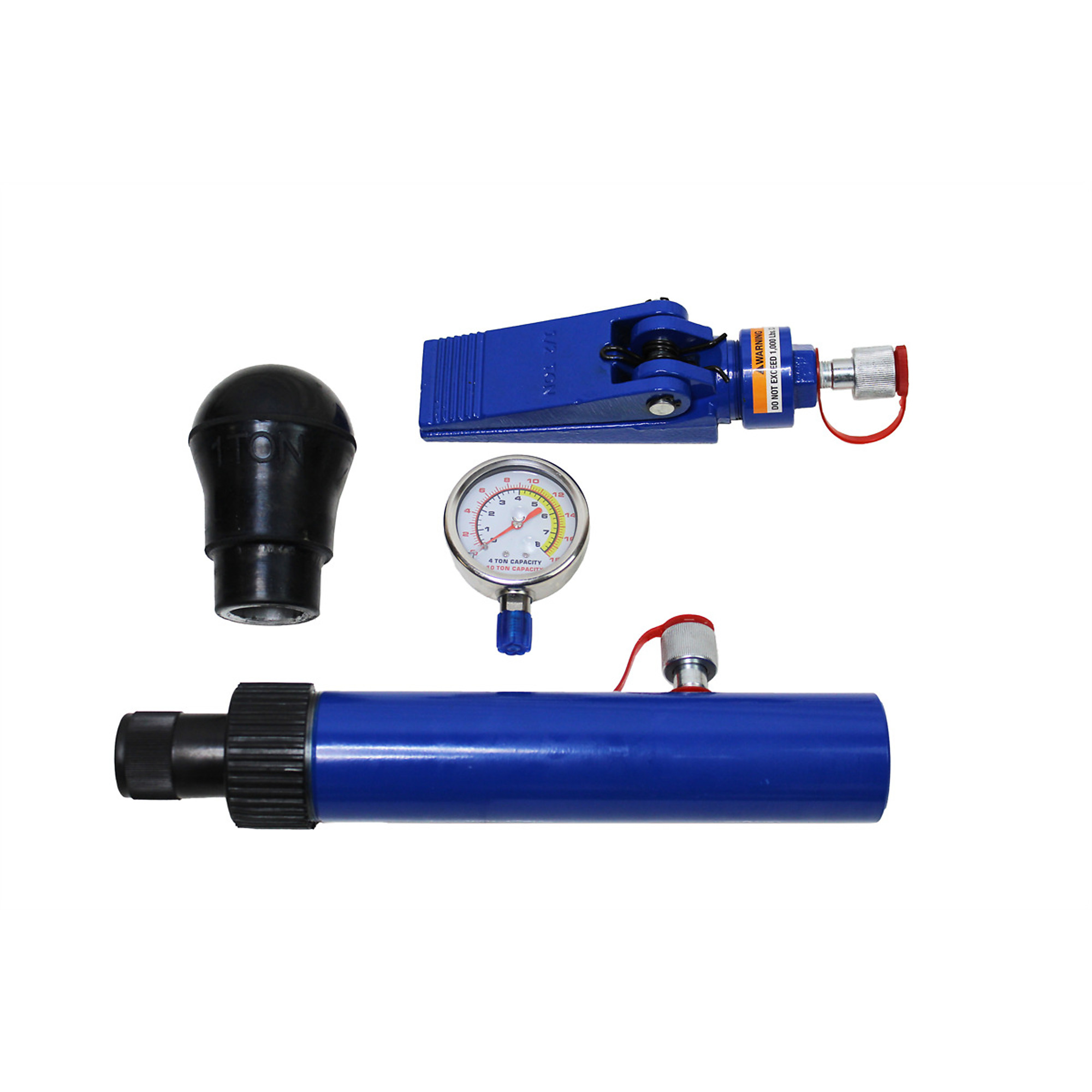 K Tool International Portable Ram Kit — 10 Ton, 8,050 PSI Hand Pump, 12 ...