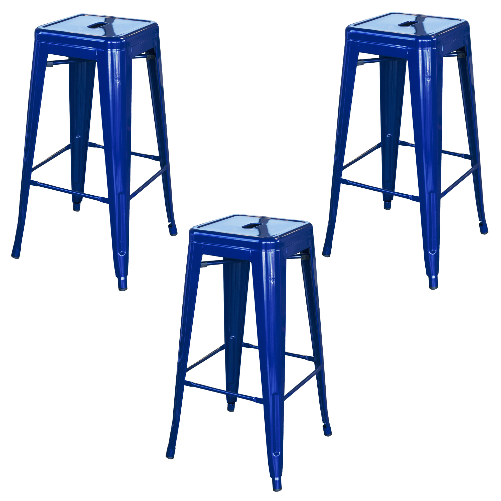 Blue 30\" Metal Bar Stool 3 Pc | Northern Tool