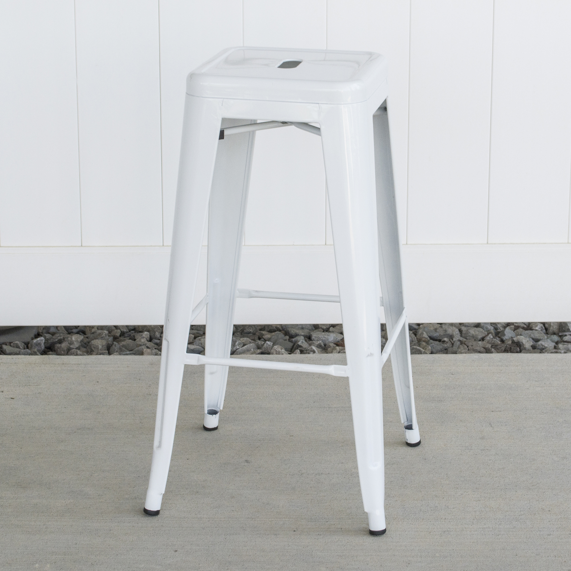White 30\" Metal Bar Stool 3PC | Northern Tool