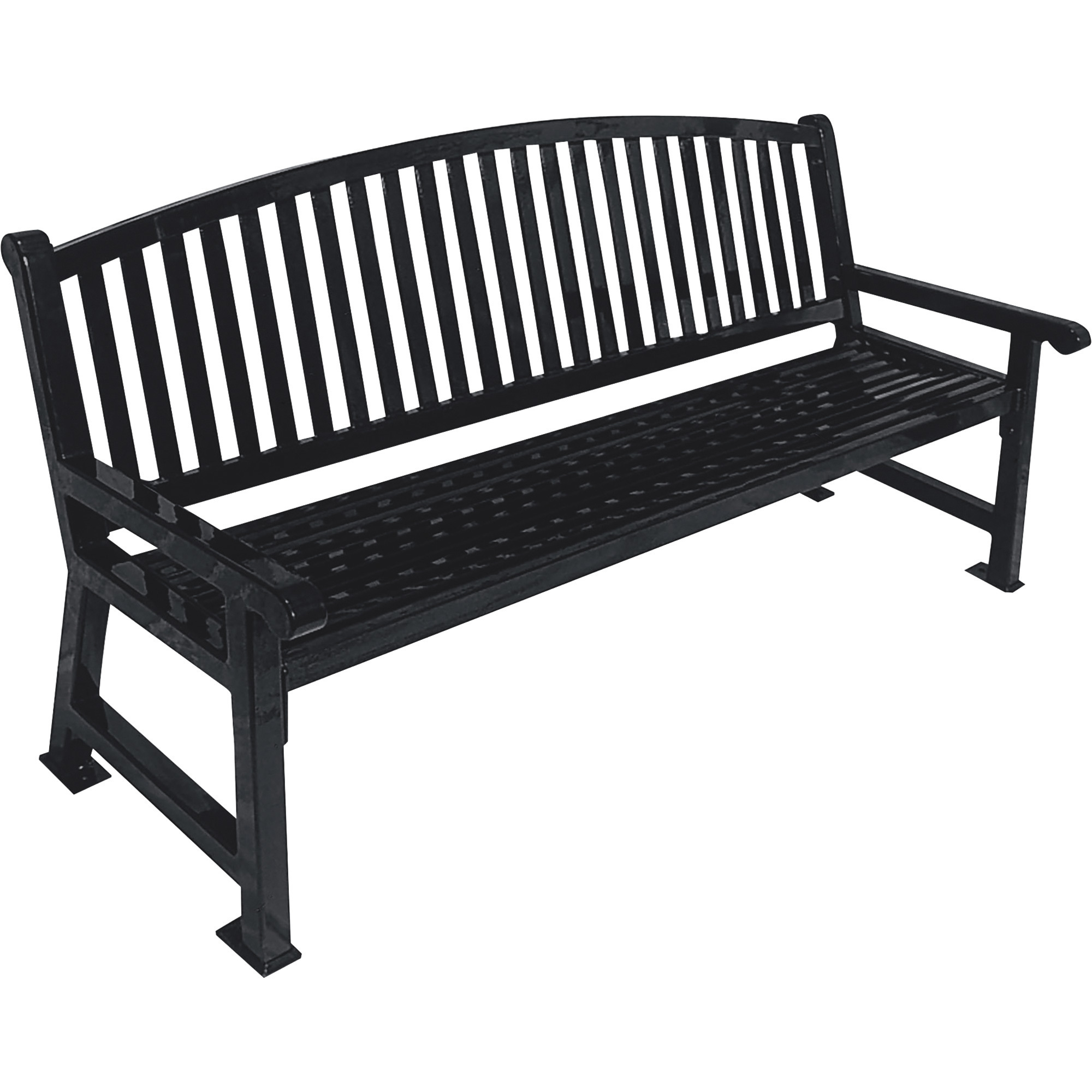 UltraSite 6ft. Savannah Bow Bench, Black, Model# 922S-B6-BLK | Northern ...