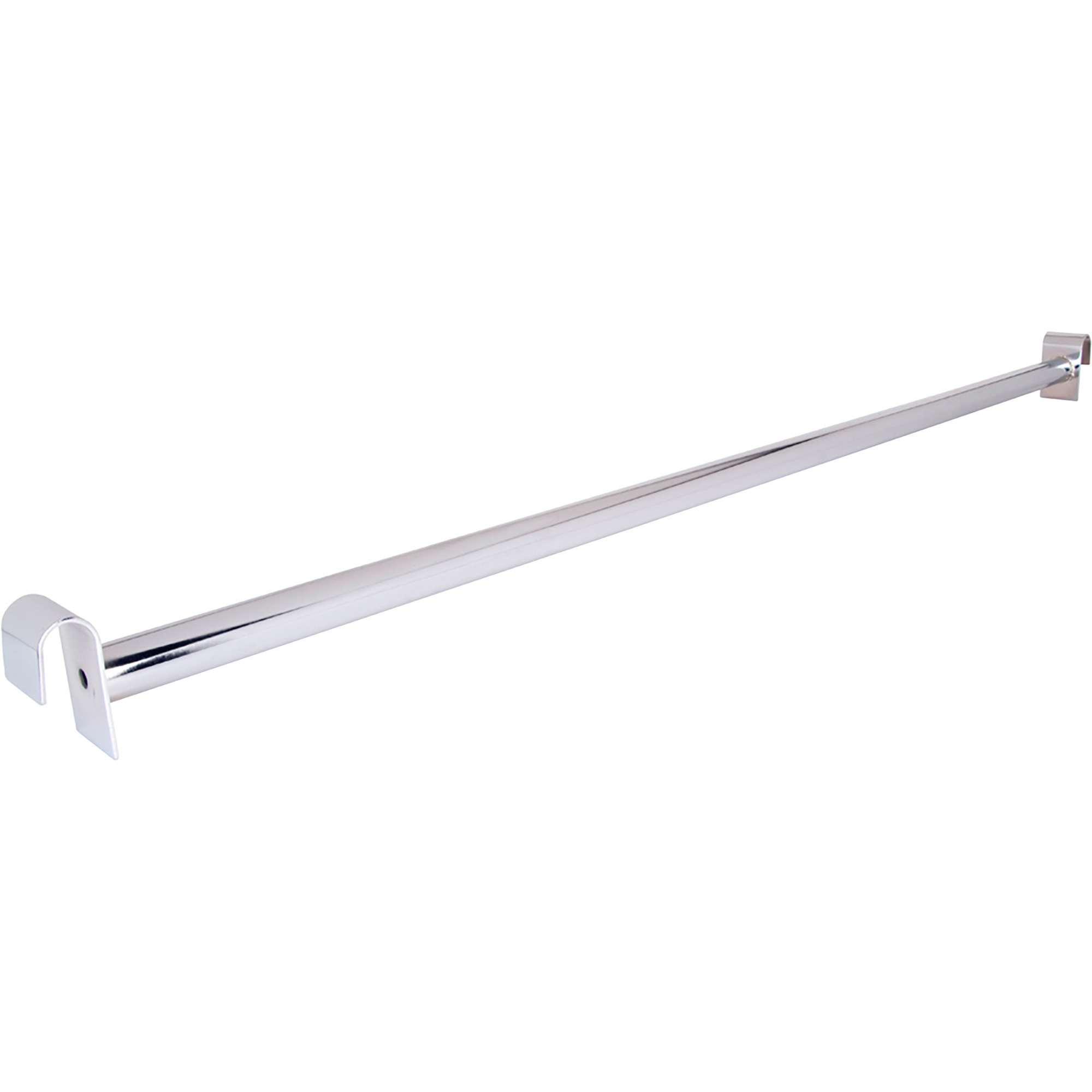 Econoco Display Hangrail for Wire Grid Panels, Chrome, 48in.L x 1 1/4in ...