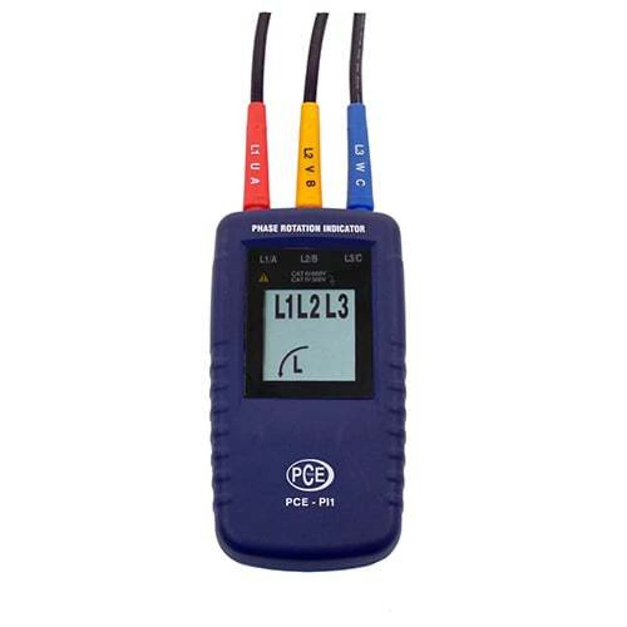 PCE Phase Rotation Indicator — Large LCD Display, Robust Housing, Model ...