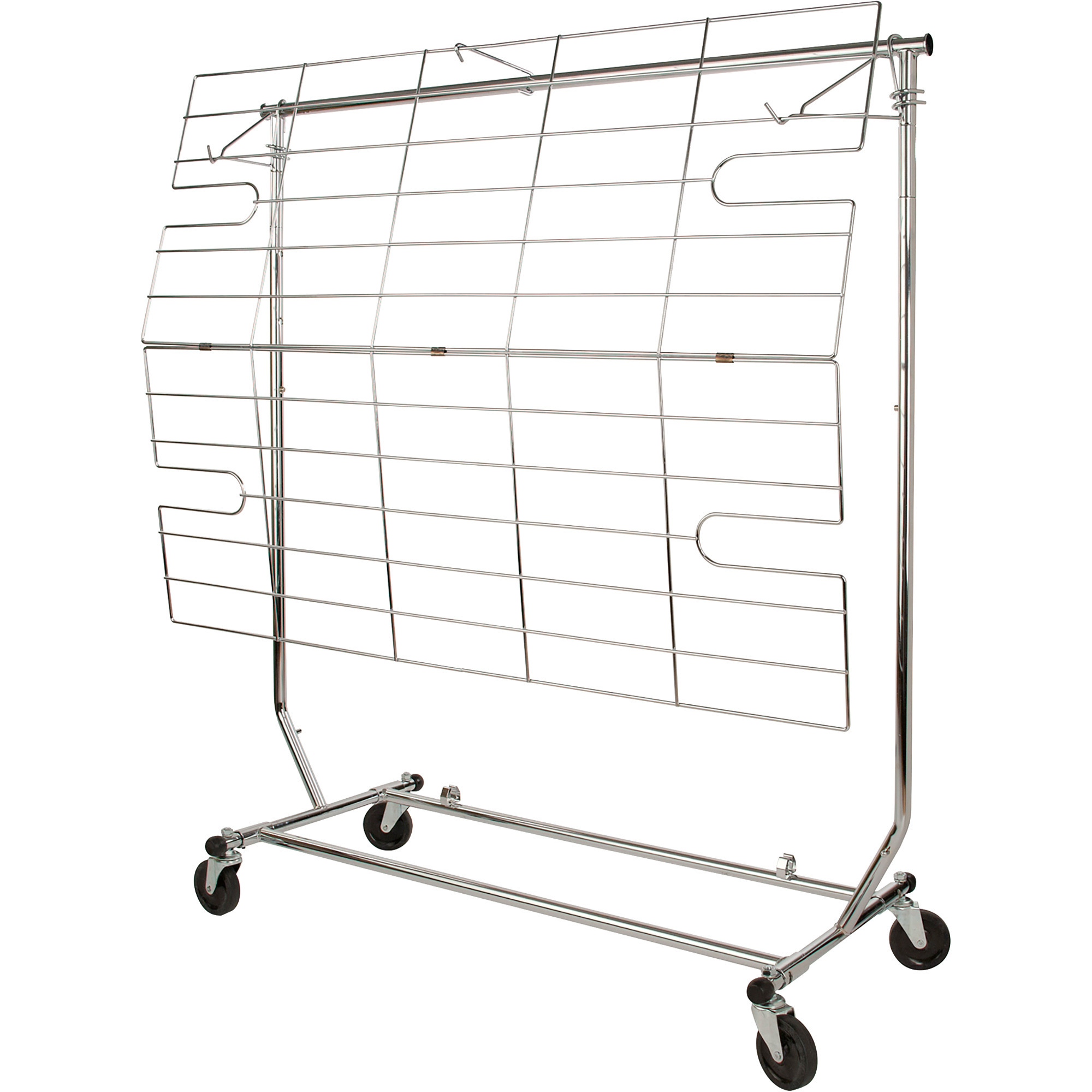 Econoco Display Screen and Shelf for Collapsible Rolling Racks, Chrome ...