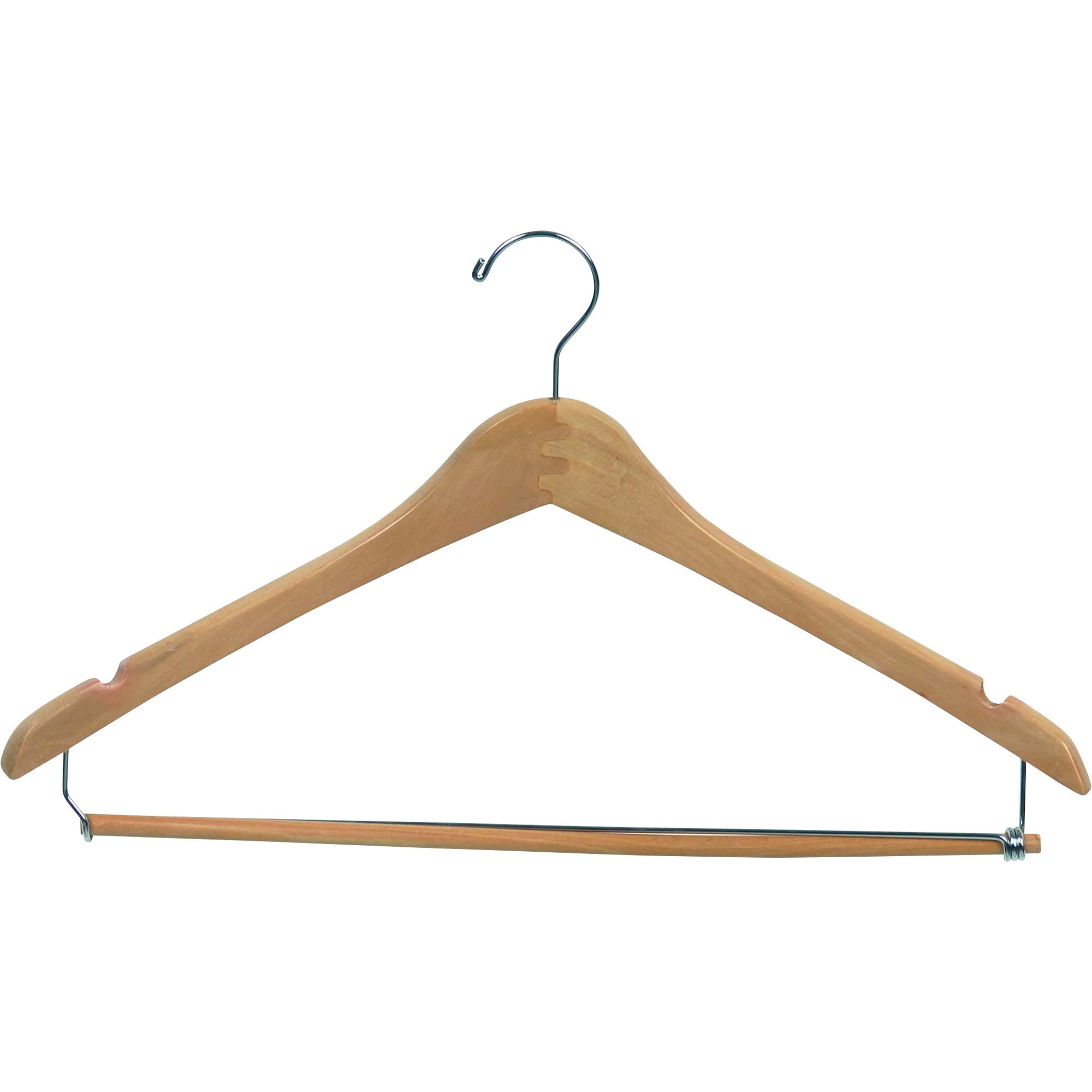 Econoco Wood Hanger with Wood Lock Bar 100-Pk. — Oak, 17in.L, Model ...