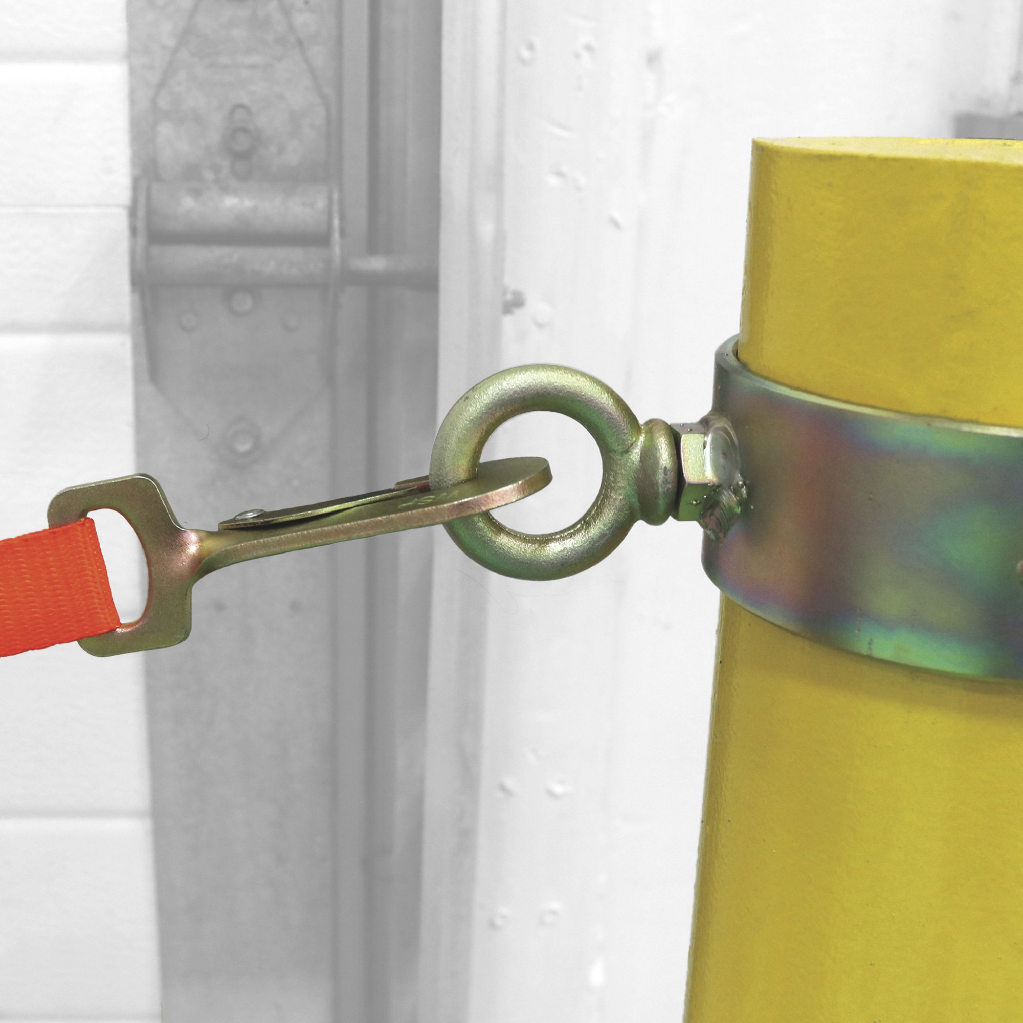 US Netting Existing Bollard Ring Safety Net Package — 4ft. x 18ft. Net ...