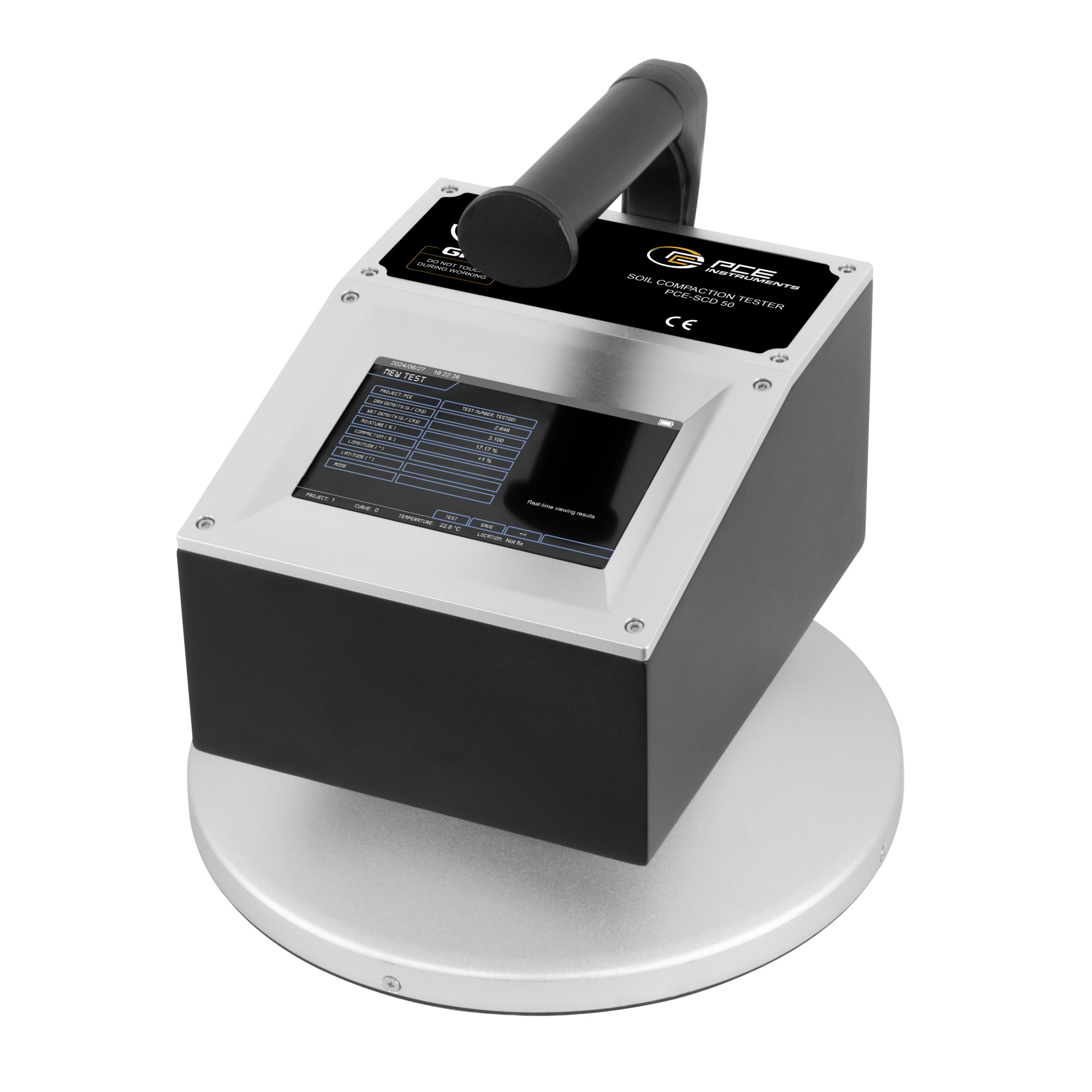 PCE Soil Density Meter — Wet and Dry Density, Degree of Compaction ...