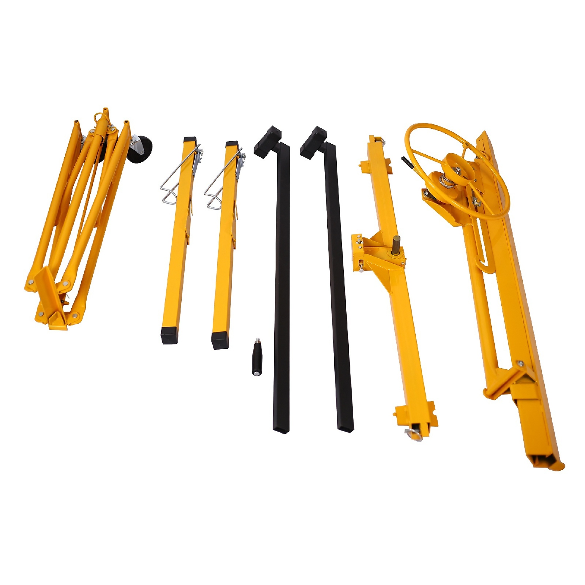 11 ft. Drywall Panel Hoist in Yellow with 150 lbs. Load Capacity and ...