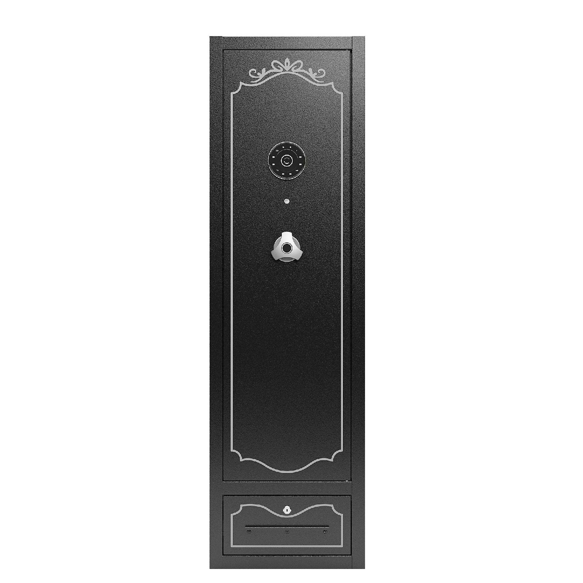 8-Gun Combination Lock Gun Safe, Gun Cabinet with 3 Pistol Pouches ...