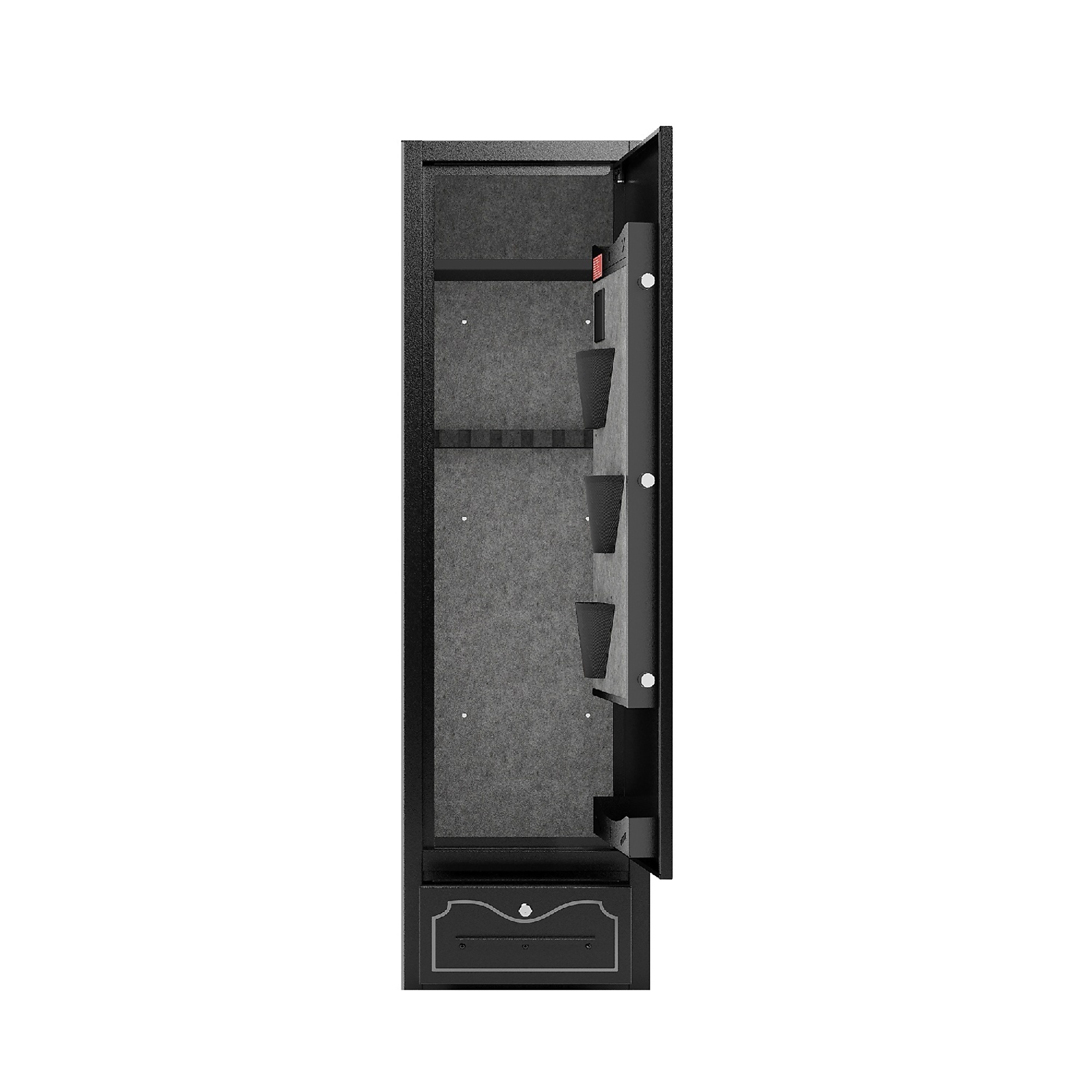 8-Gun Combination Lock Gun Safe, Gun Cabinet with 3 Pistol Pouches ...