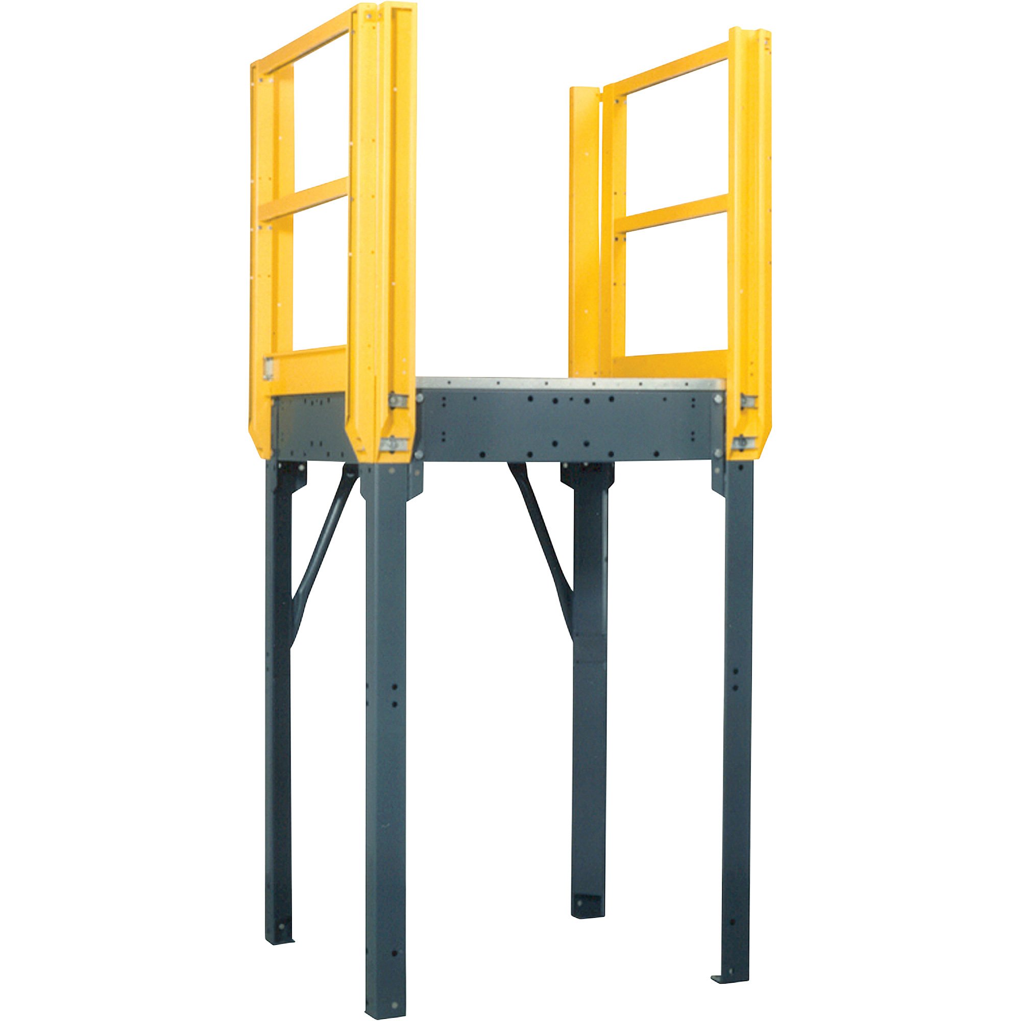 Equipto Industrial Steel Platform Stair Landing — 48in. x 48in., 6ft ...
