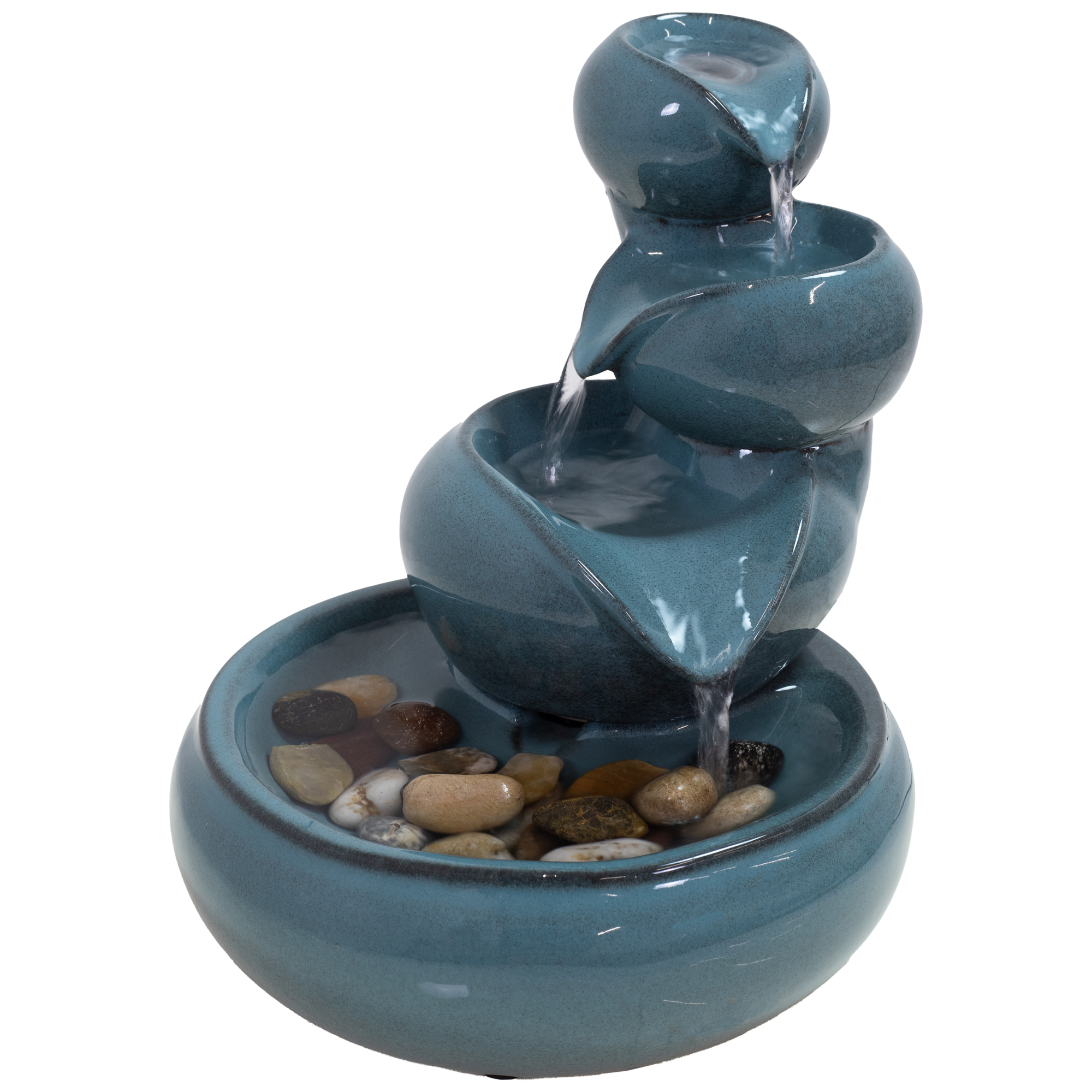 Sunnydaze Indoor Decorative Ceramic Tabletop Water Fountain — 10in ...