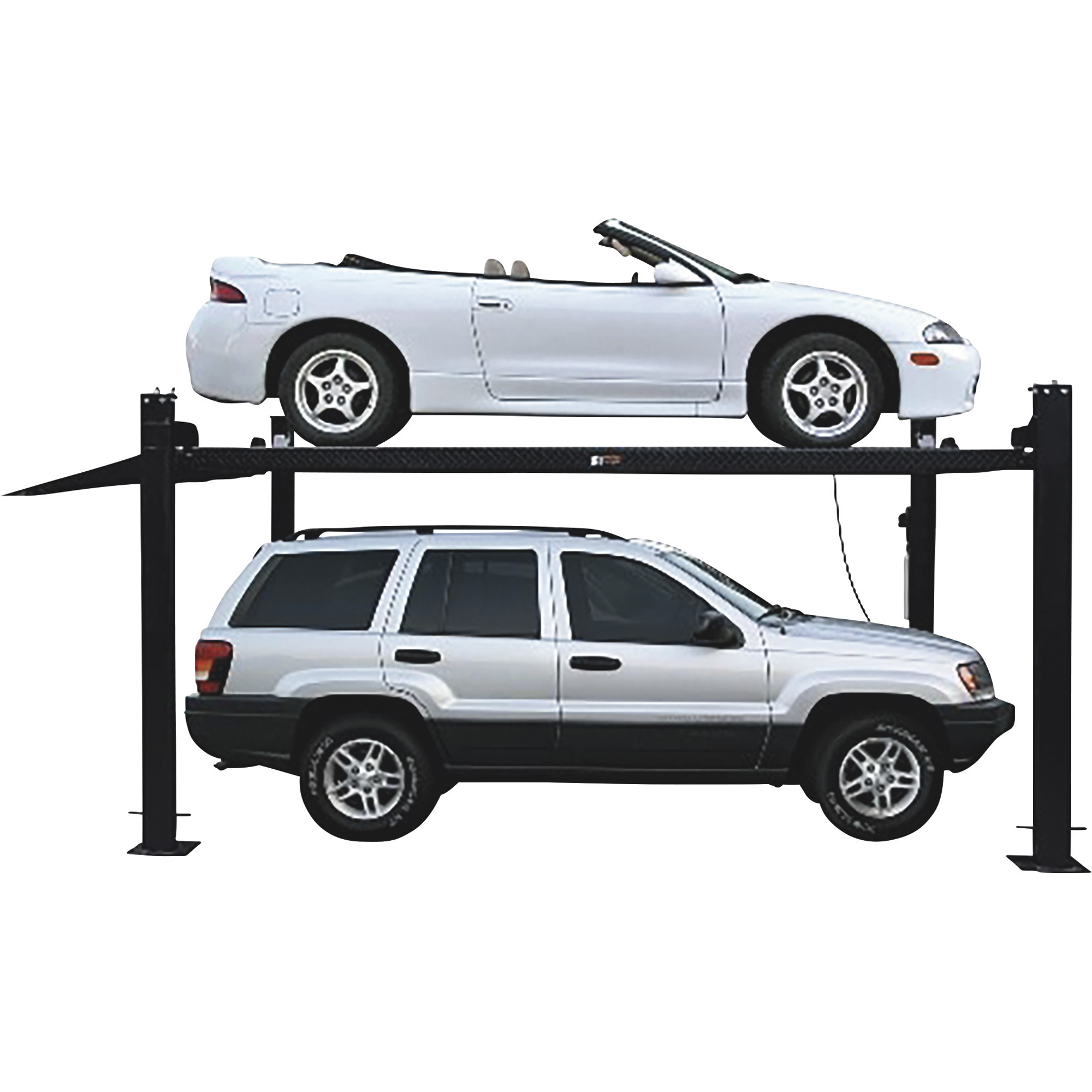Tuxedo 4-Post Deluxe Automotive Storage Lift, 8000-Lb. Capacity, Black ...