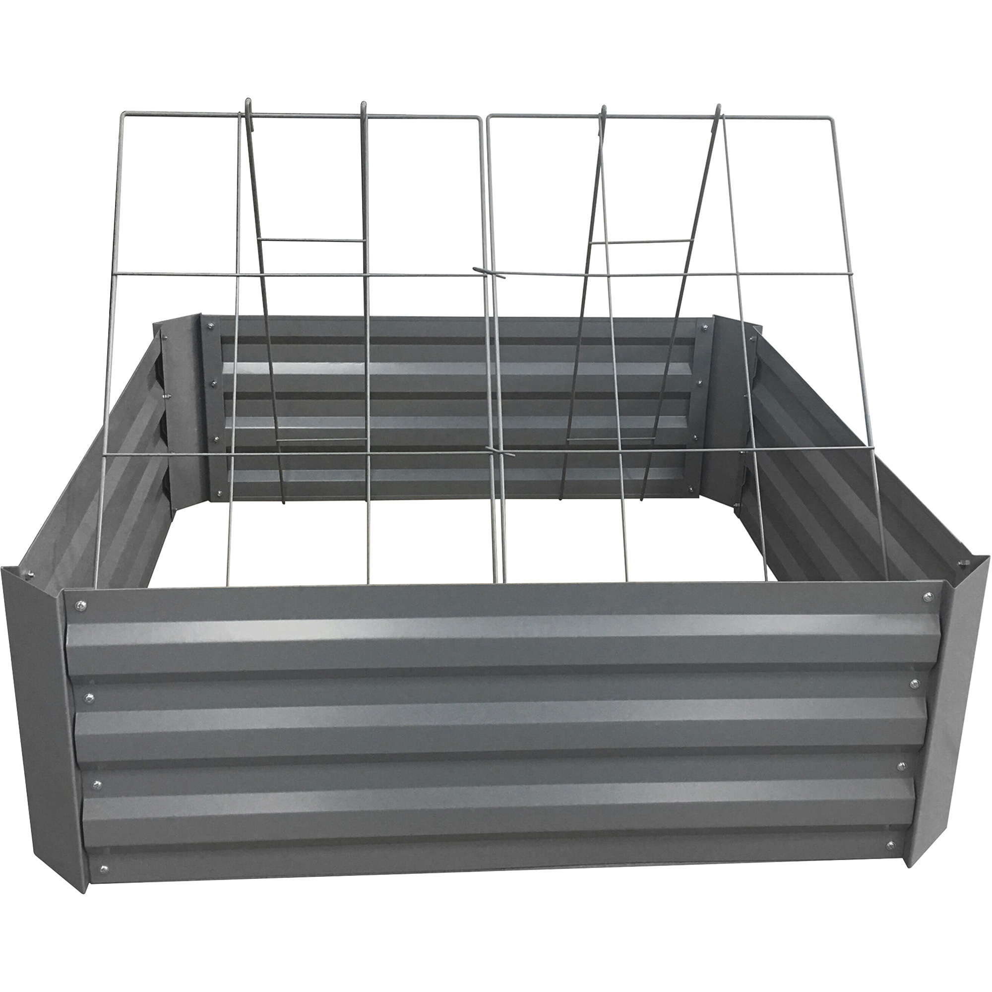 Stonegate Designs Raised Planter with Trellis — Large, 35 1/2in.L x 35 ...