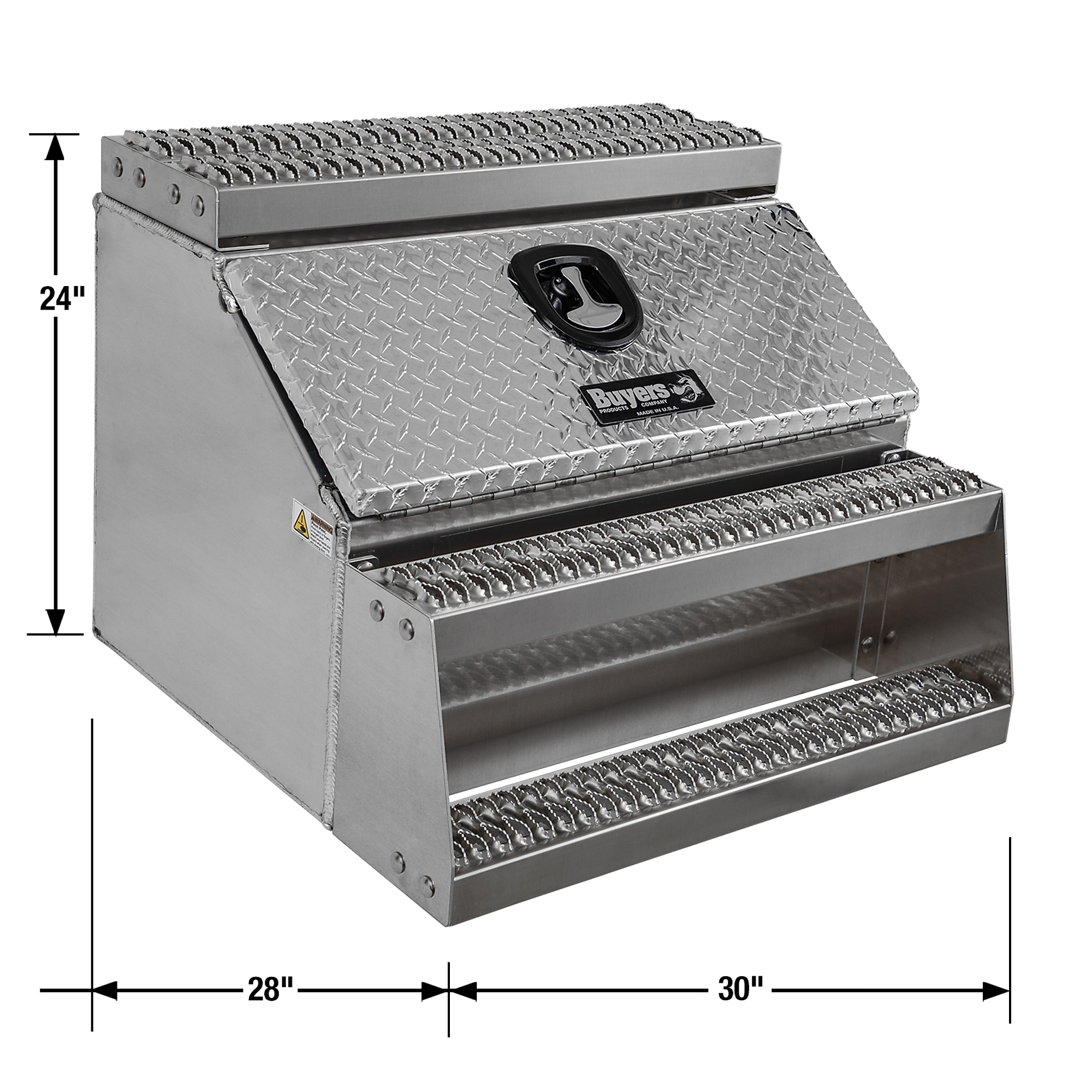 Buyers Products Aluminum Heavy-Duty Step Truck Tool Box — Smooth ...