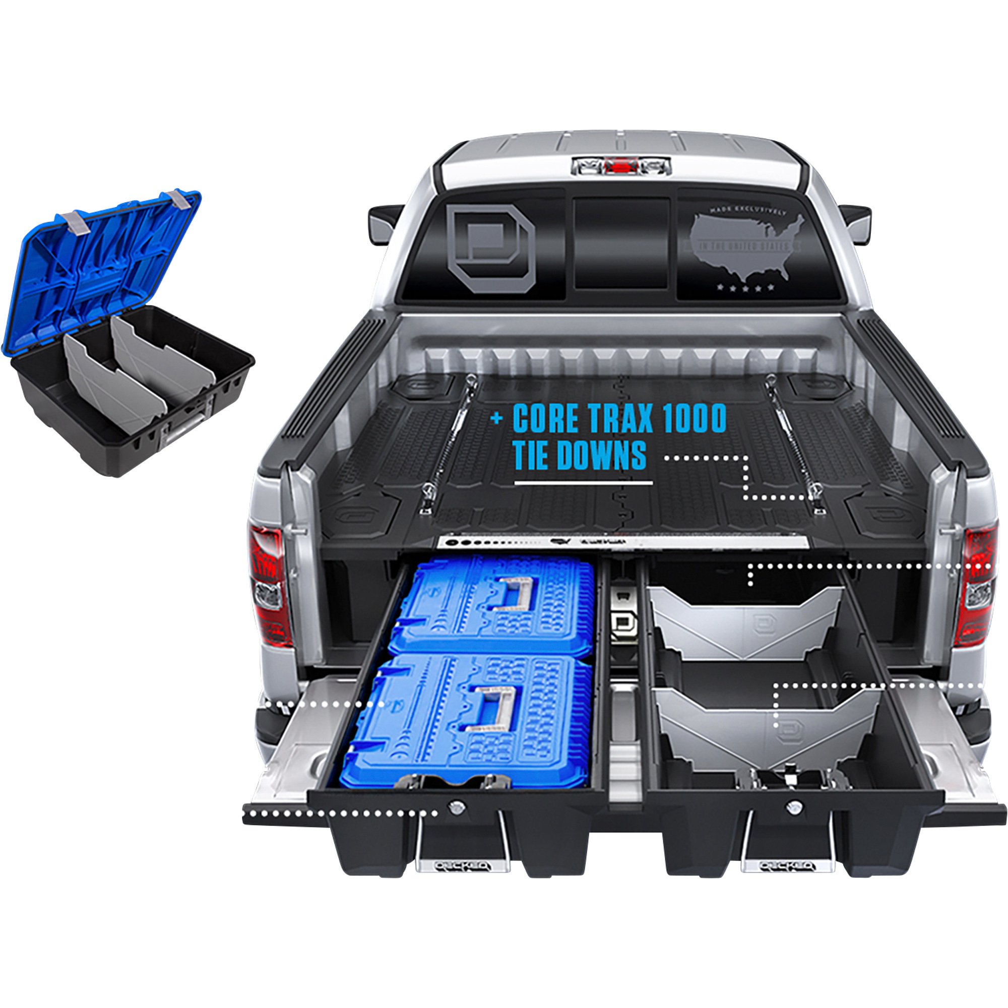 DECKED Midsize Core Trax 1000 Tie-Downs — 44in.L, Silver, Model# AT6 ...