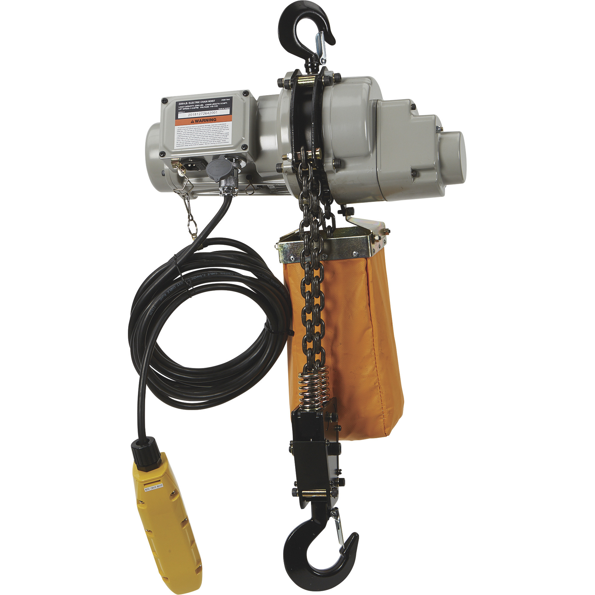 Strongway Electric Chain Hoist, 1-Ton Load Capacity, 9.8ft. Lift ...