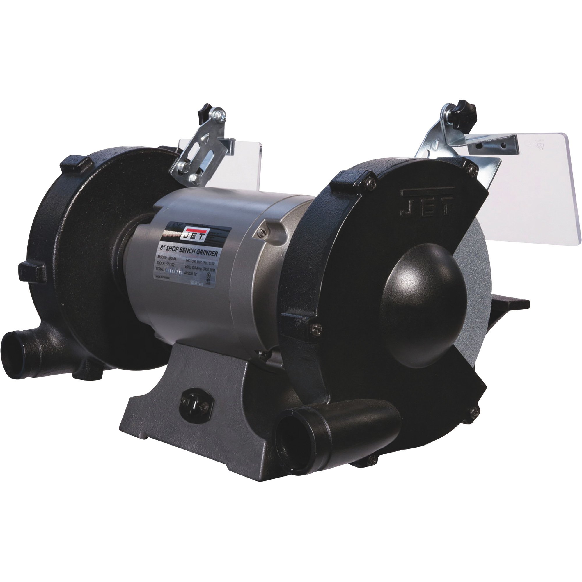 JET Benchtop Shop Grinder with Grinding Wheel and Wire Wheel, 8in. Dia ...