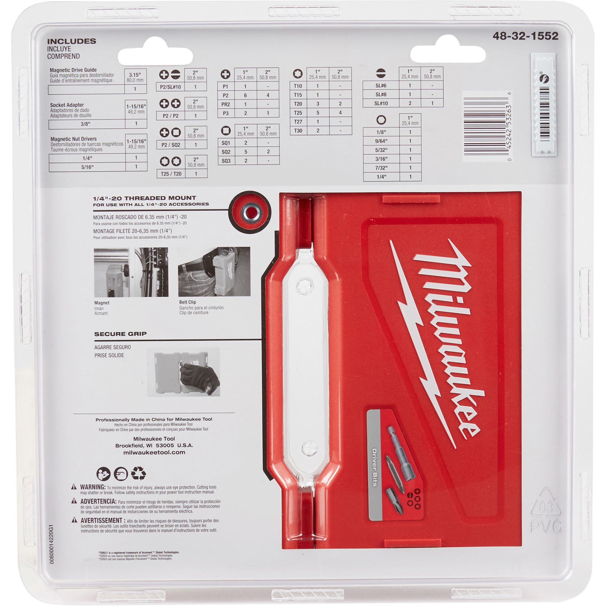 Milwaukee Standard Driver Bit Set, 64-Pc., Model# 48-32-1552 | Northern ...