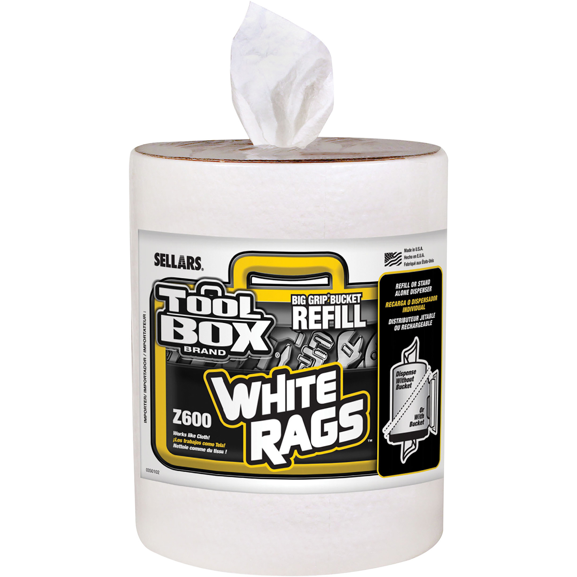 ToolBox Brand Z600 Big Grip Shop Towels, (6) 300-Count Refill Rolls ...