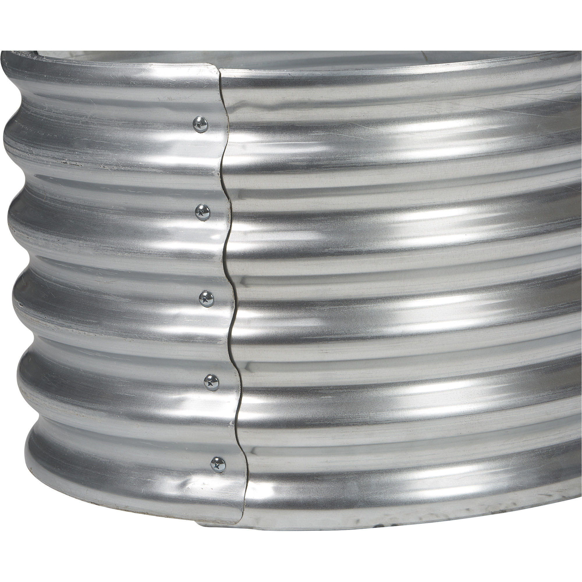 Galvanized Steel Round Raised Garden Planter Bed — 2ft. dia. x 1ft.H ...