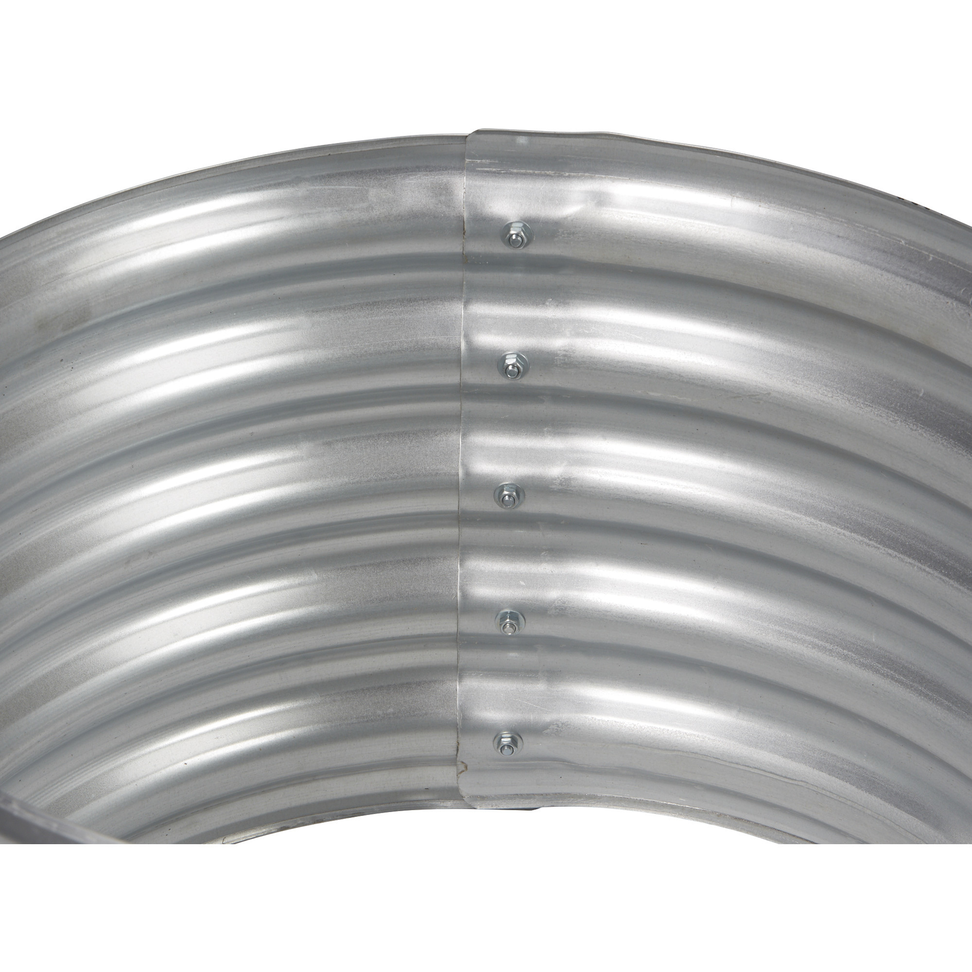 Galvanized Steel Round Raised Garden Planter Bed — 2ft. dia. x 1ft.H ...