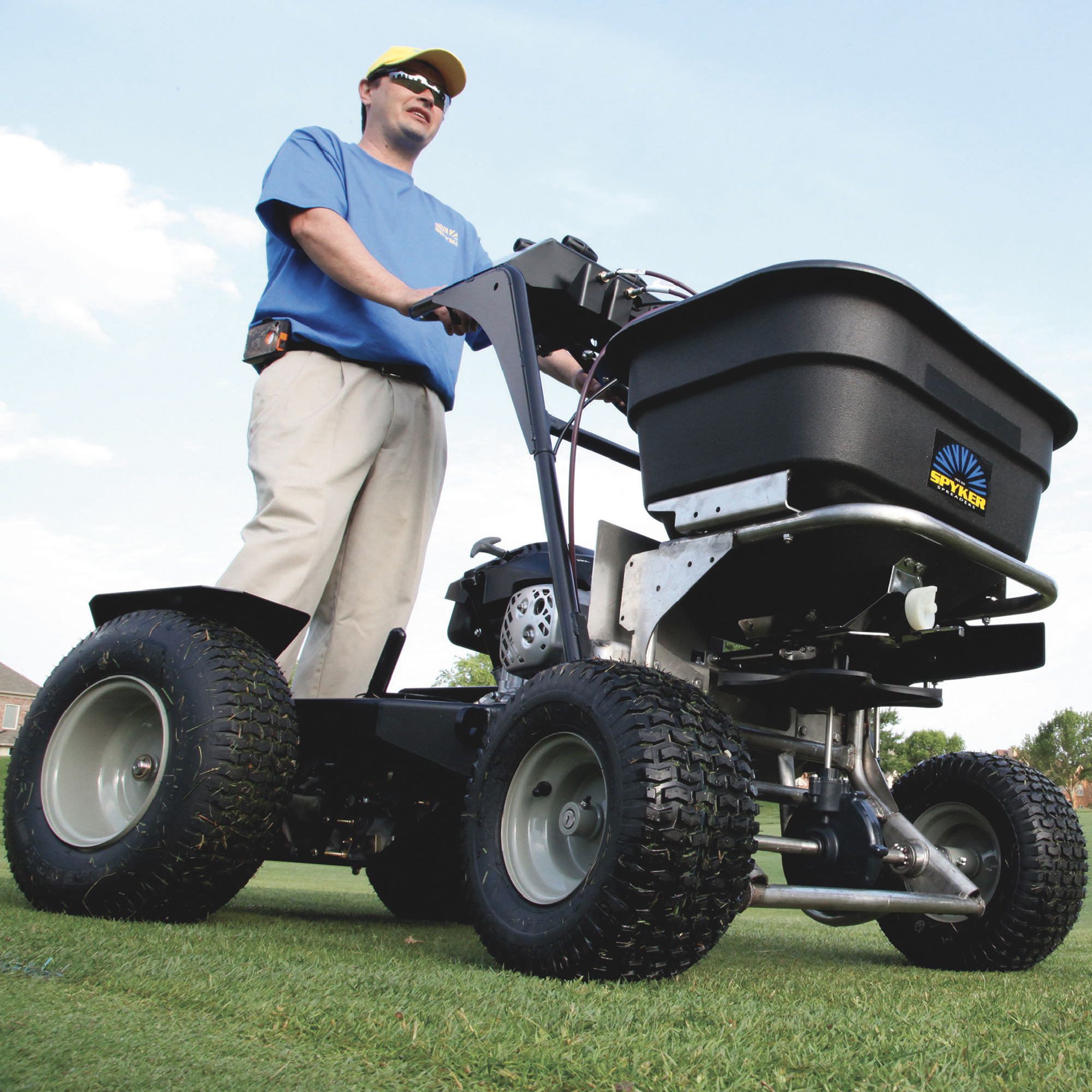 Spyker Ride-On Spreader, 120-Lb. Capacity, 4.4 HP Honda Engine, Model ...