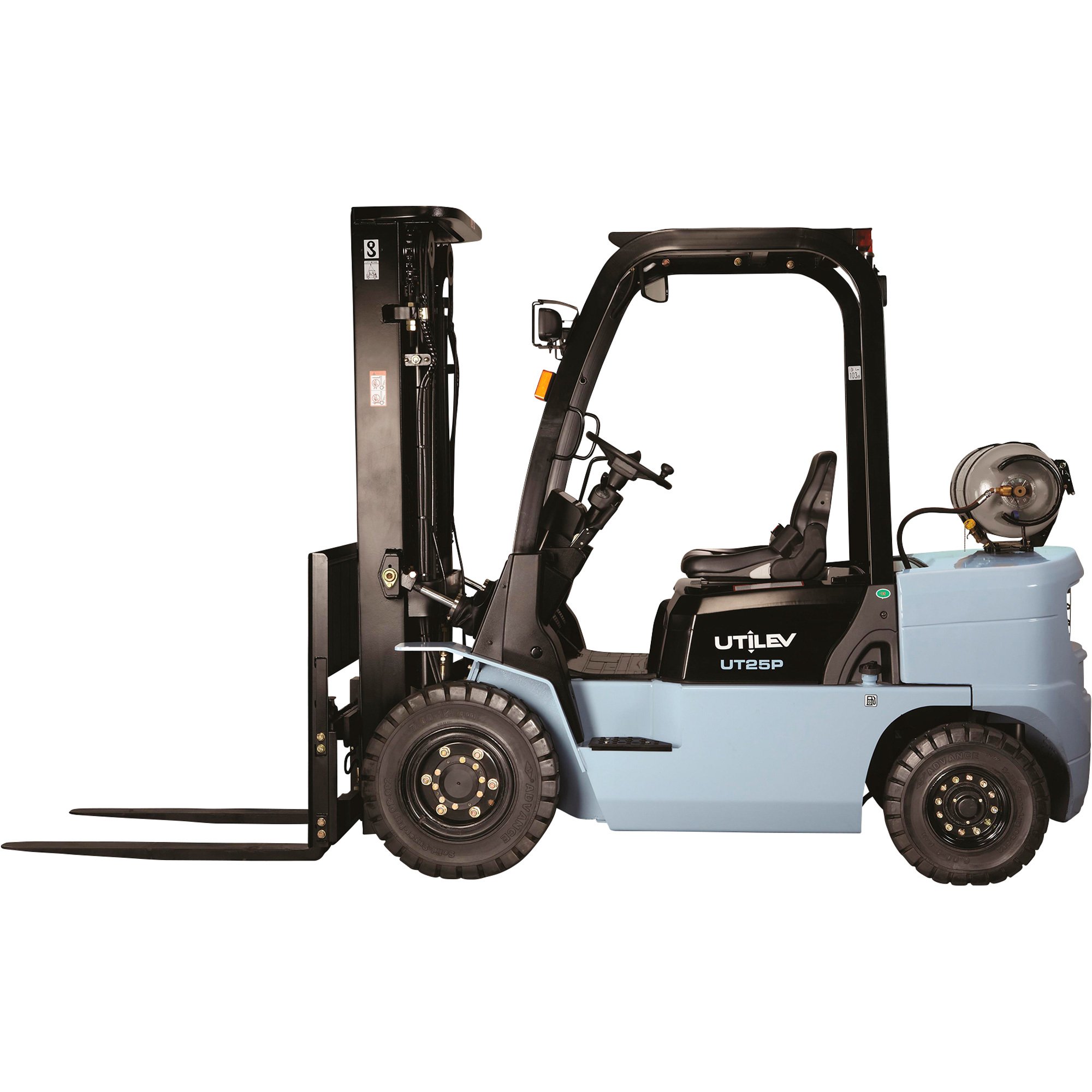 Utilev Pneumatic Tire Forklift Truck — 5000-Lb. Capacity at 24in. Load ...