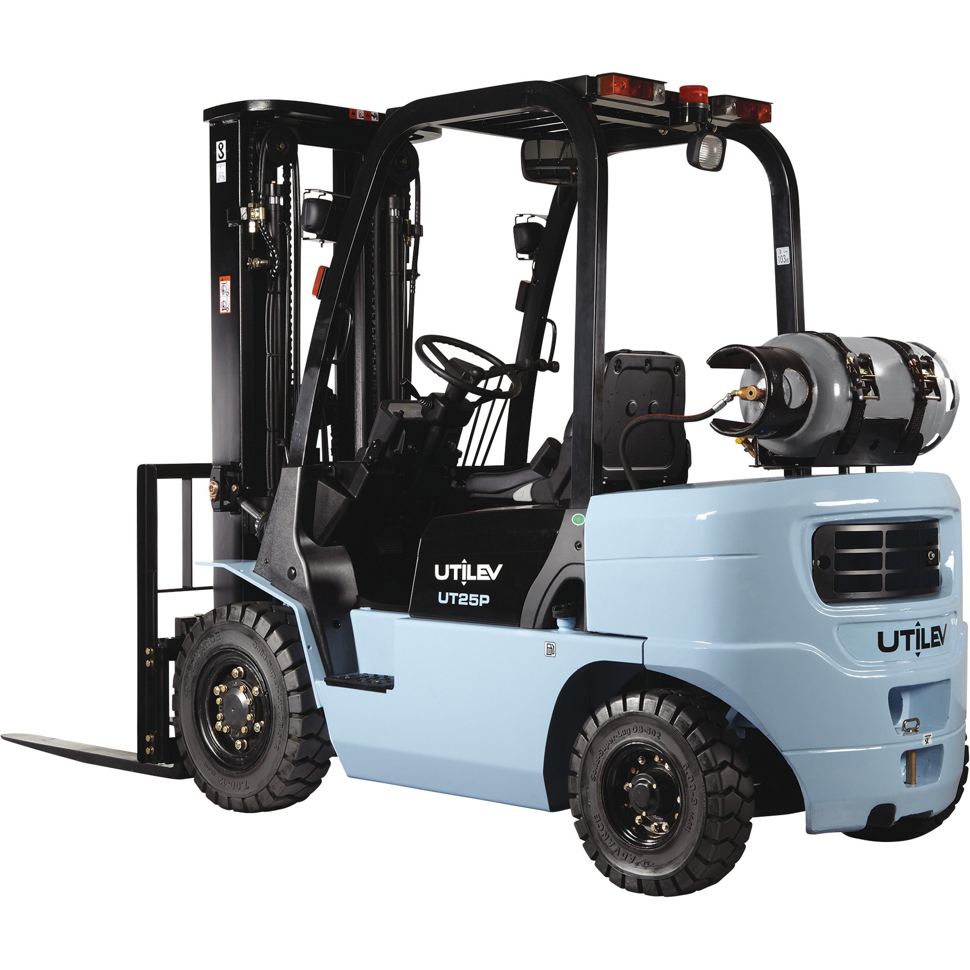 Utilev Pneumatic Tire Forklift Truck — 5000-Lb. Capacity at 24in. Load ...