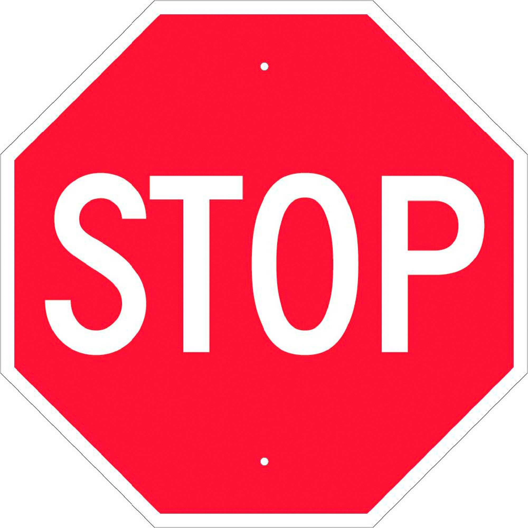 National Marker OCTAGONAL STOP Sign — 24in. x 24in., 0.063 Aluminum ...