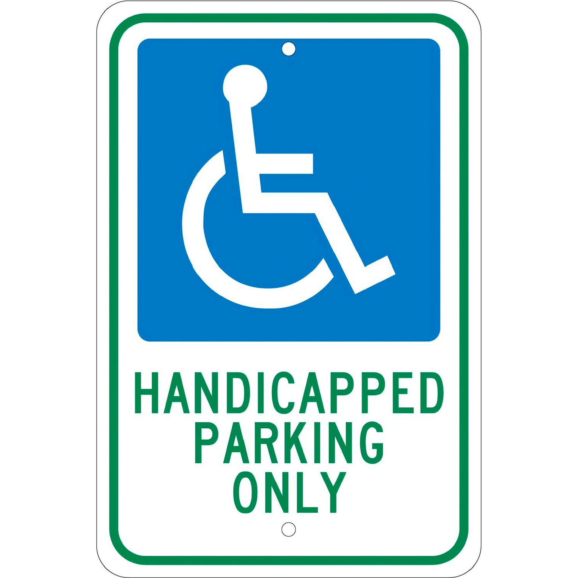 National Marker GRAPHIC HANDICAPPED PARKING ONLY Sign — 18in. x 12in ...