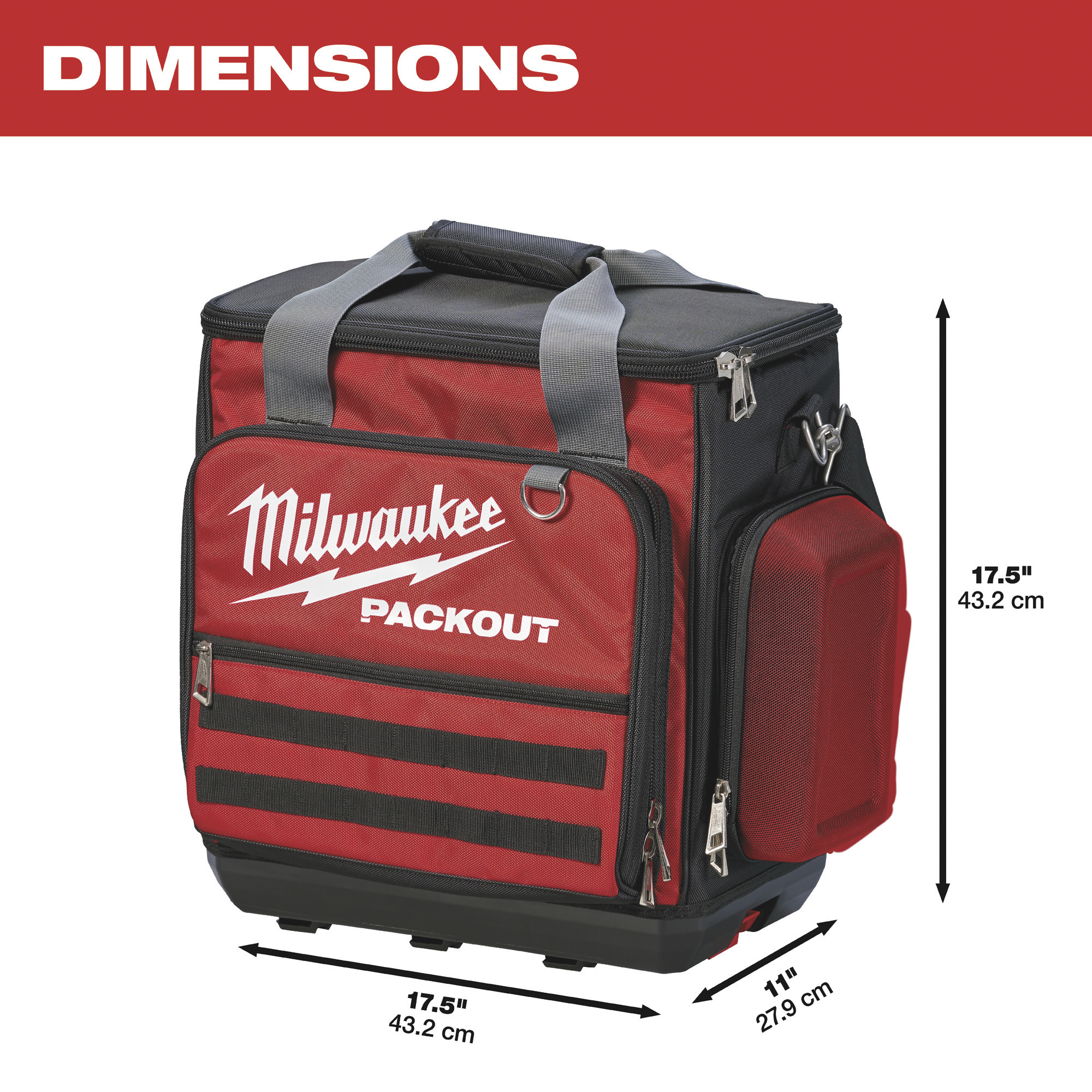 Milwaukee Packout Tech Bag, 16 15/16in.L x 10 5/8in.W x 17 3/4in.H ...