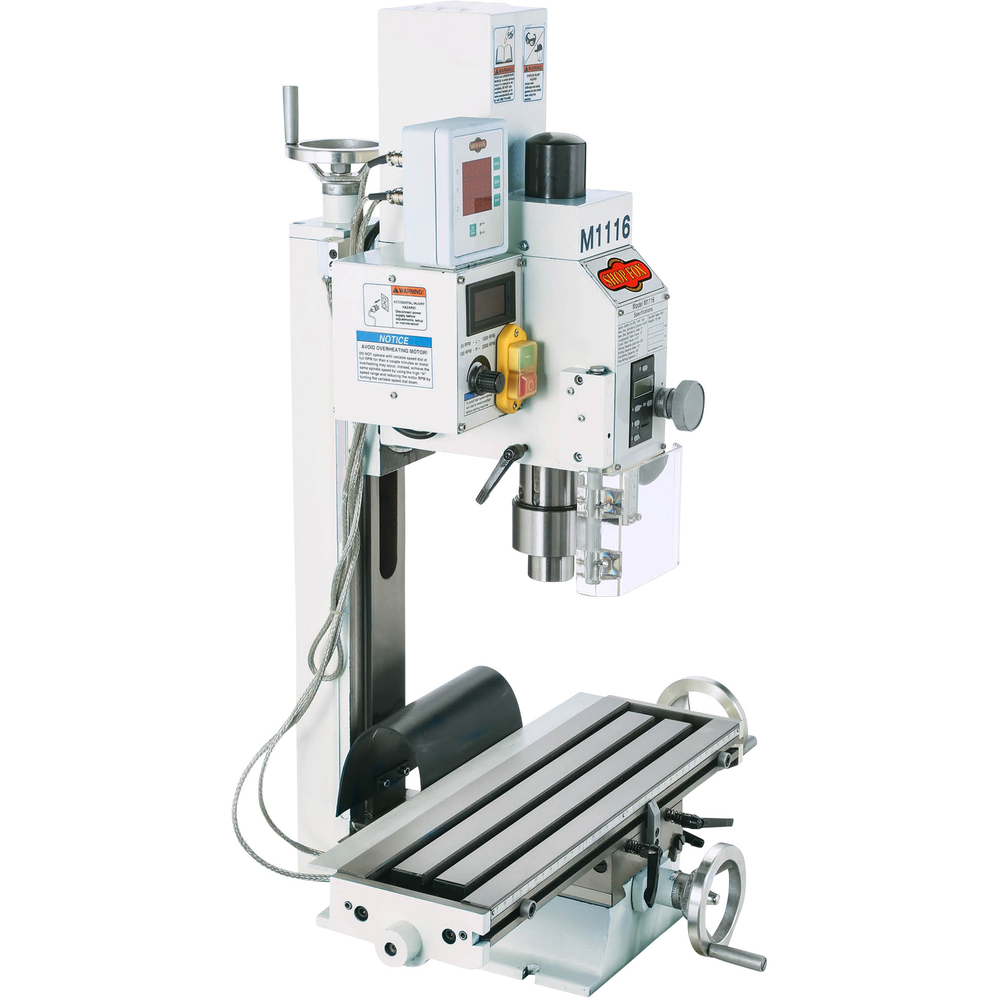 SHOP FOX Milling/Drilling Machine with DRO, 3/4 HP, 110V, Model# M1116 ...