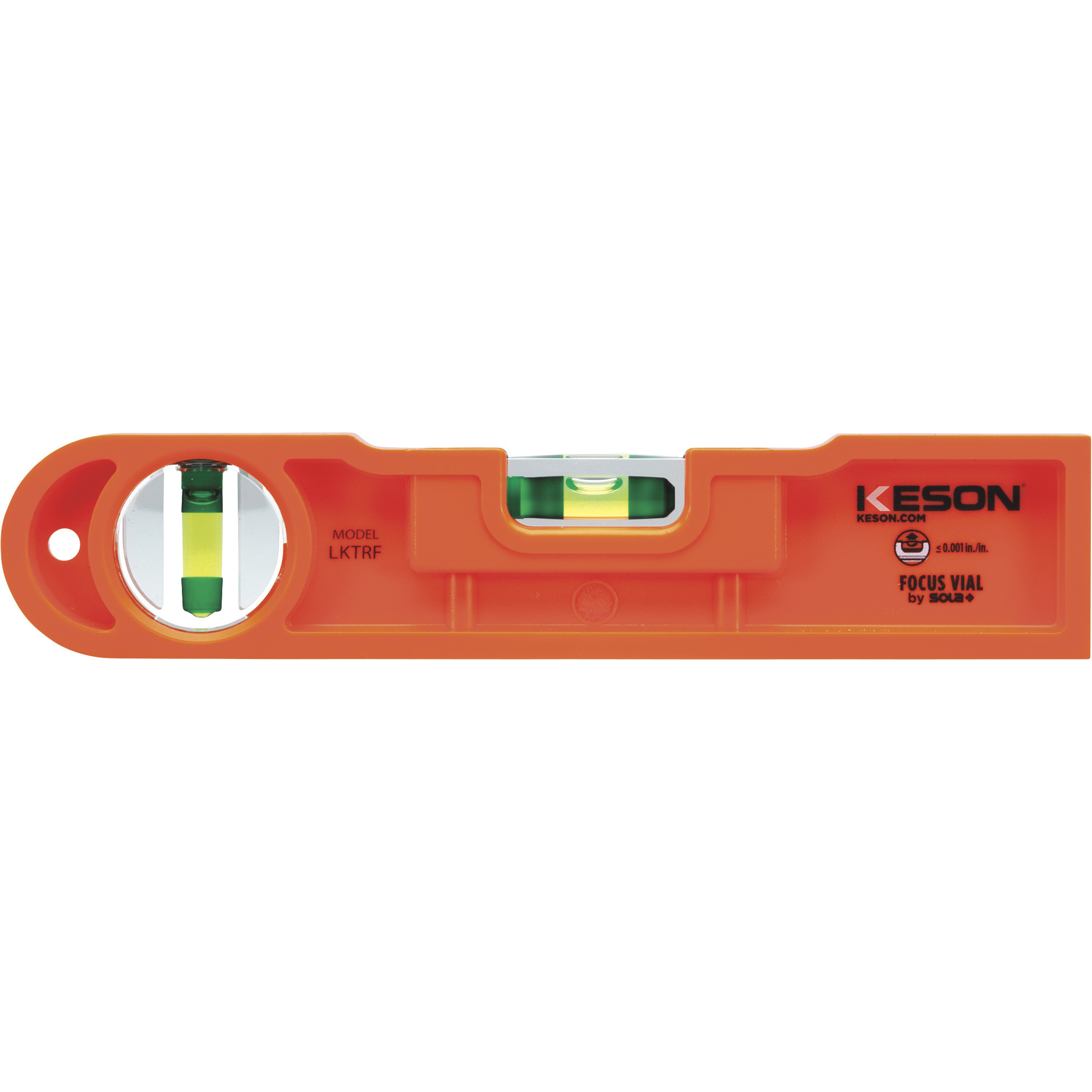 Keson Torpedo Level, 9in., 2 Vials, Rounded End, Plastic, Model# LKTRF ...