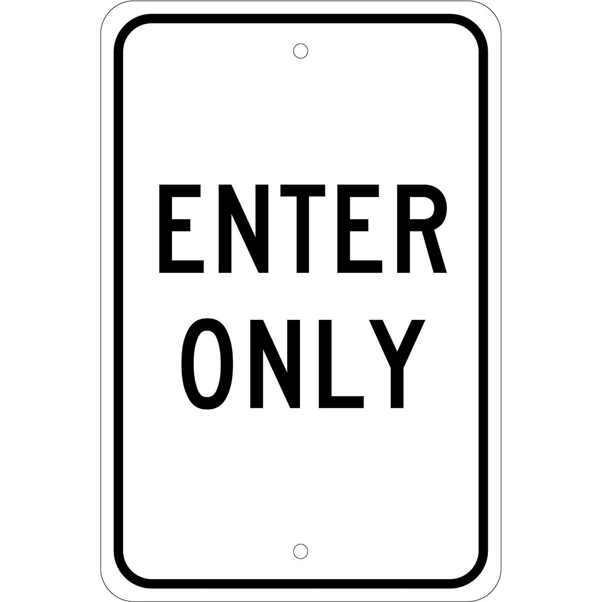National Marker ENTER ONLY Sign — 18in. x 12in., 0.80 Aluminum with ...