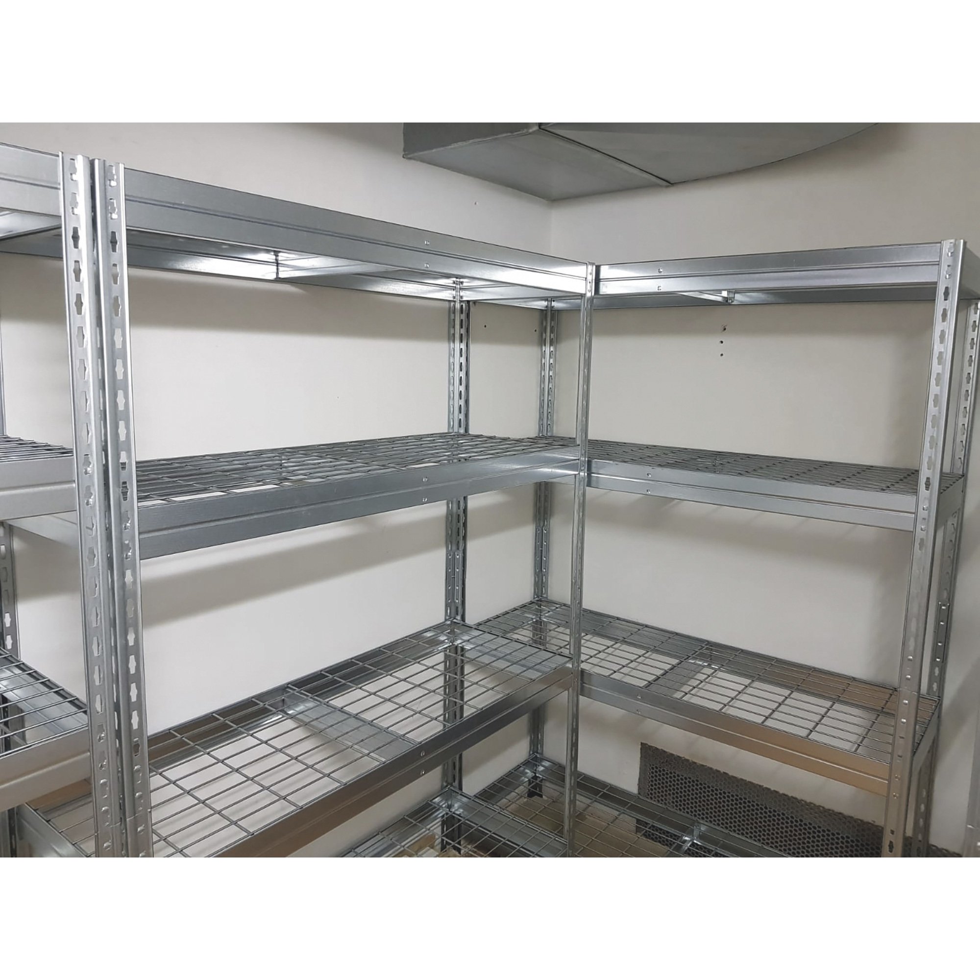 AR Shelving Galvanized Wire Deck Shelving — 4 Shelves, 660-Lb. Capacity ...