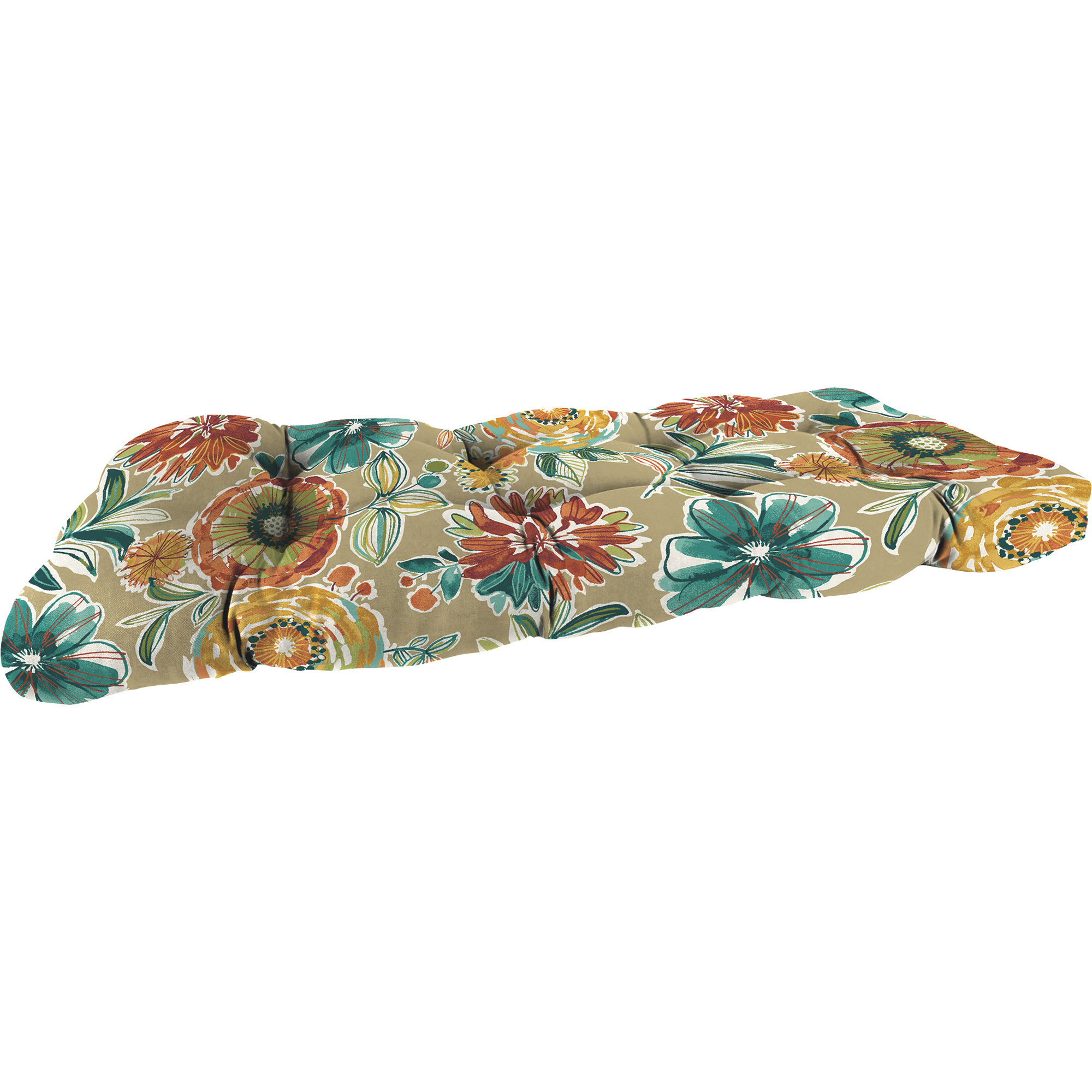 Jordan Manufacturing 44in. Wicker Settee Cushion, Spun Polyester ...